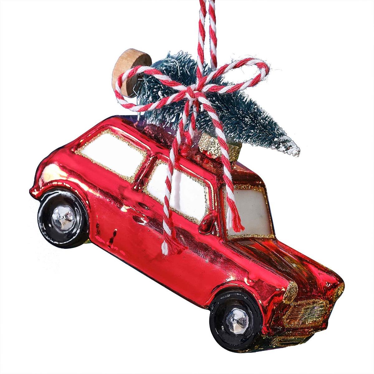 Merry and Bright Christmas Novelty Car Tree Hanging Decoration ...