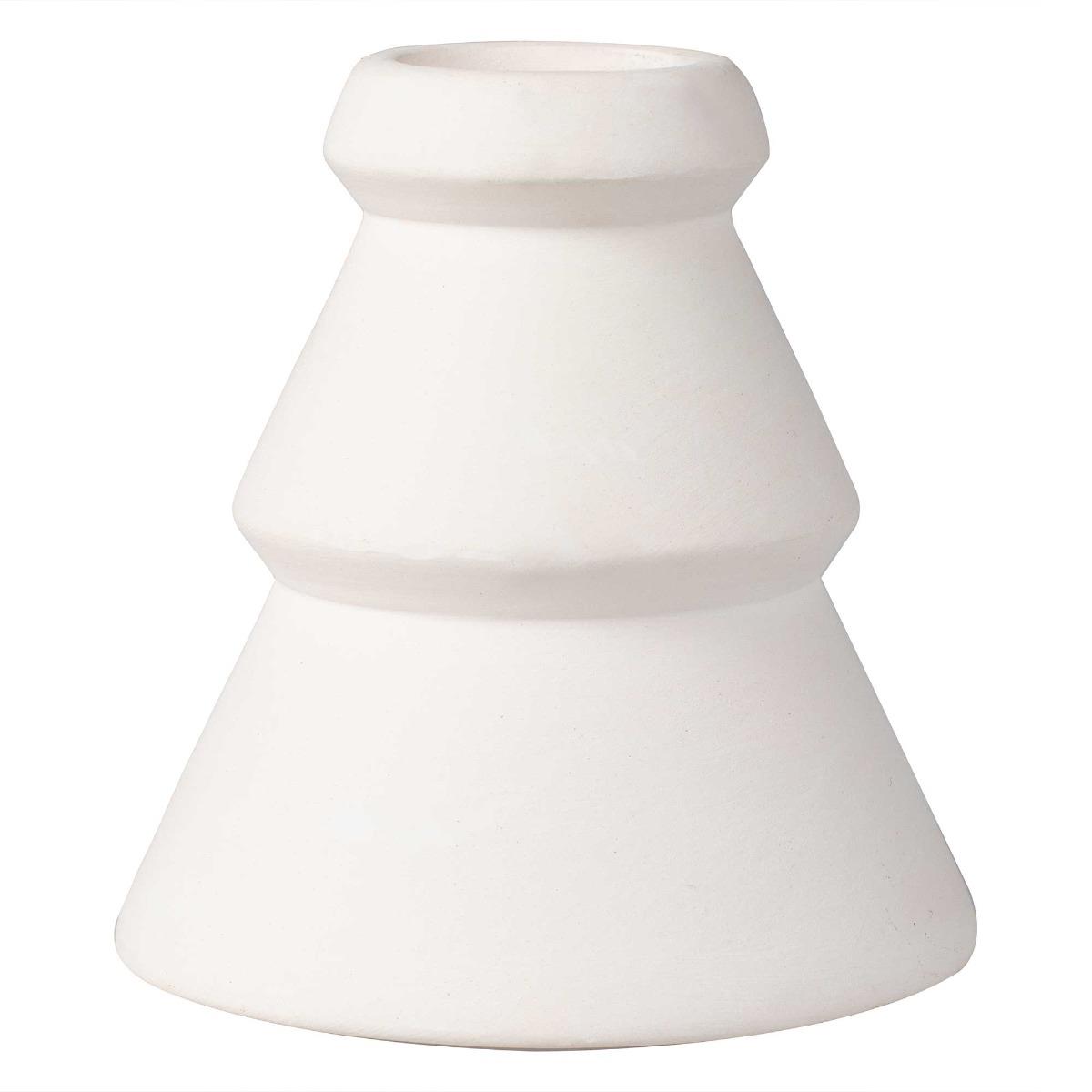White Christmas Ceramic Tree Candle Holders Pack of 2 - Discount Party ...