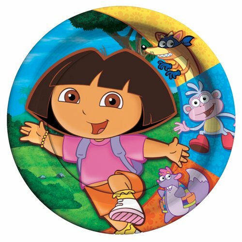 Dora The Explorer Large Paper Plates (Pack of 8) [DTETWLP02] - Discount ...