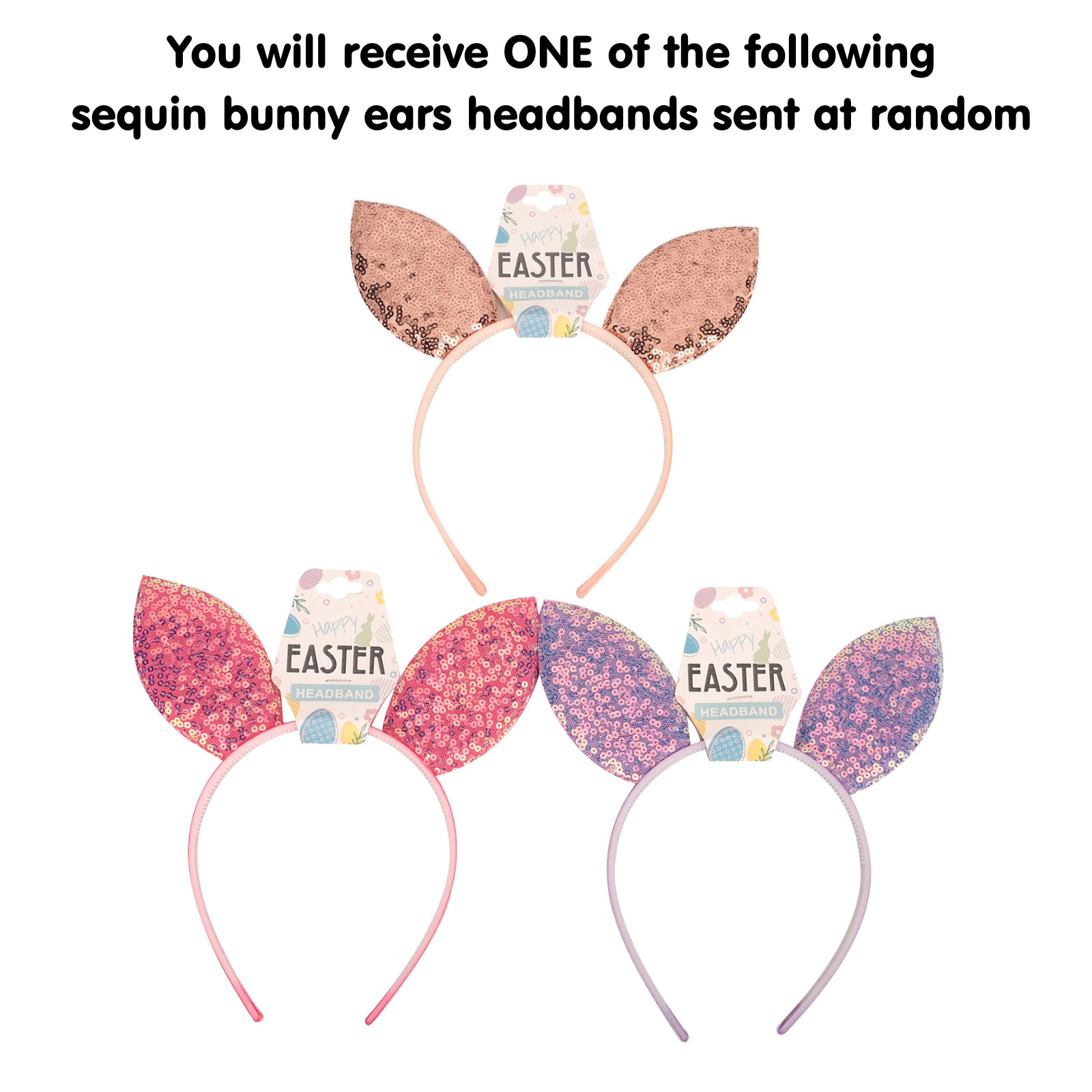 Sequin Bunny Ears Headband (1 Only) | Easter Party Supplies | Occasion ...