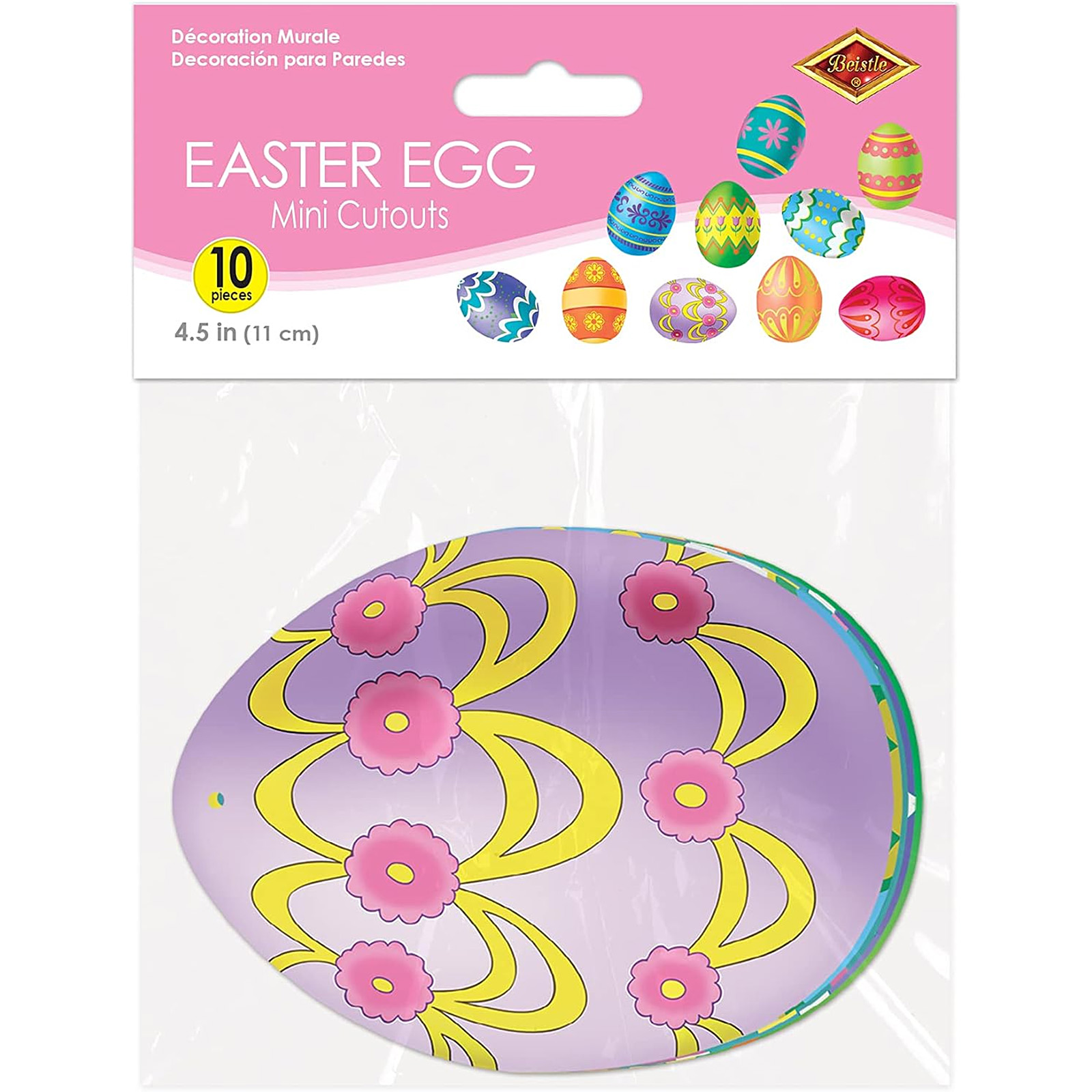 Colourful Mini Easter Egg Cutouts (Pack of 10) | Easter Party Supplies ...