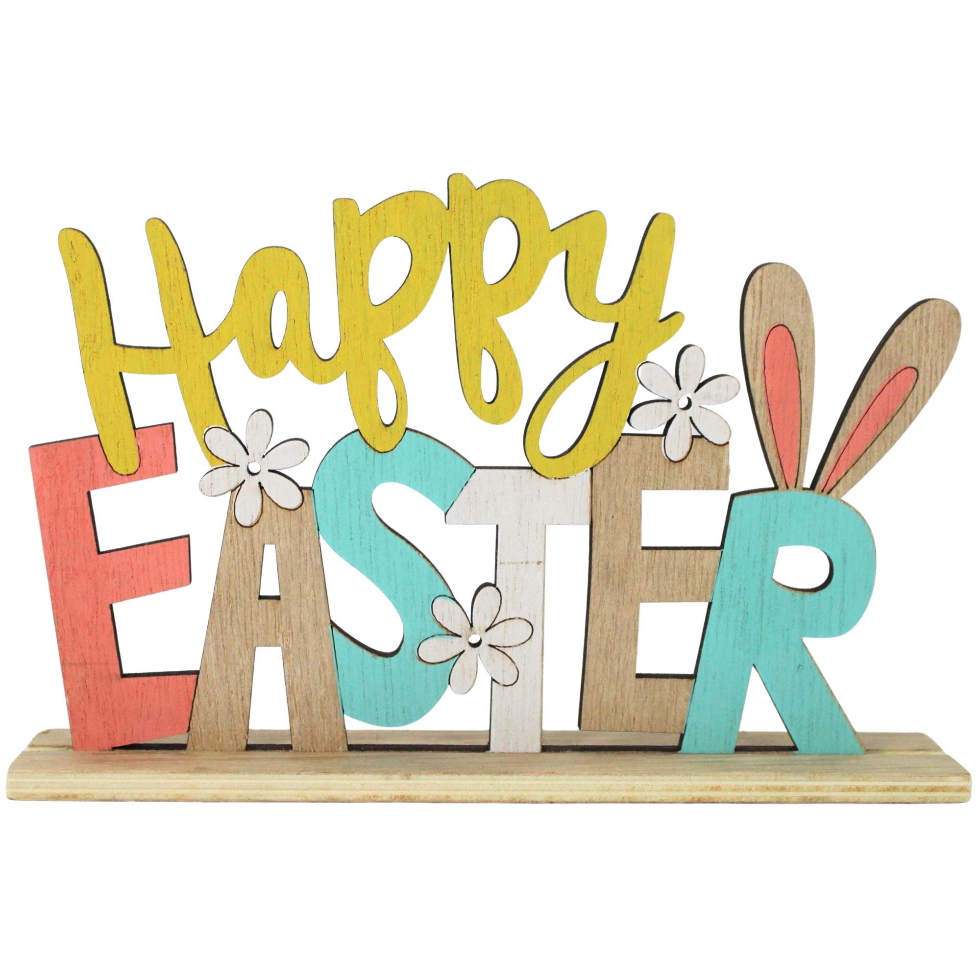 Wooden Happy Easter Sign - Discount Party Supplies