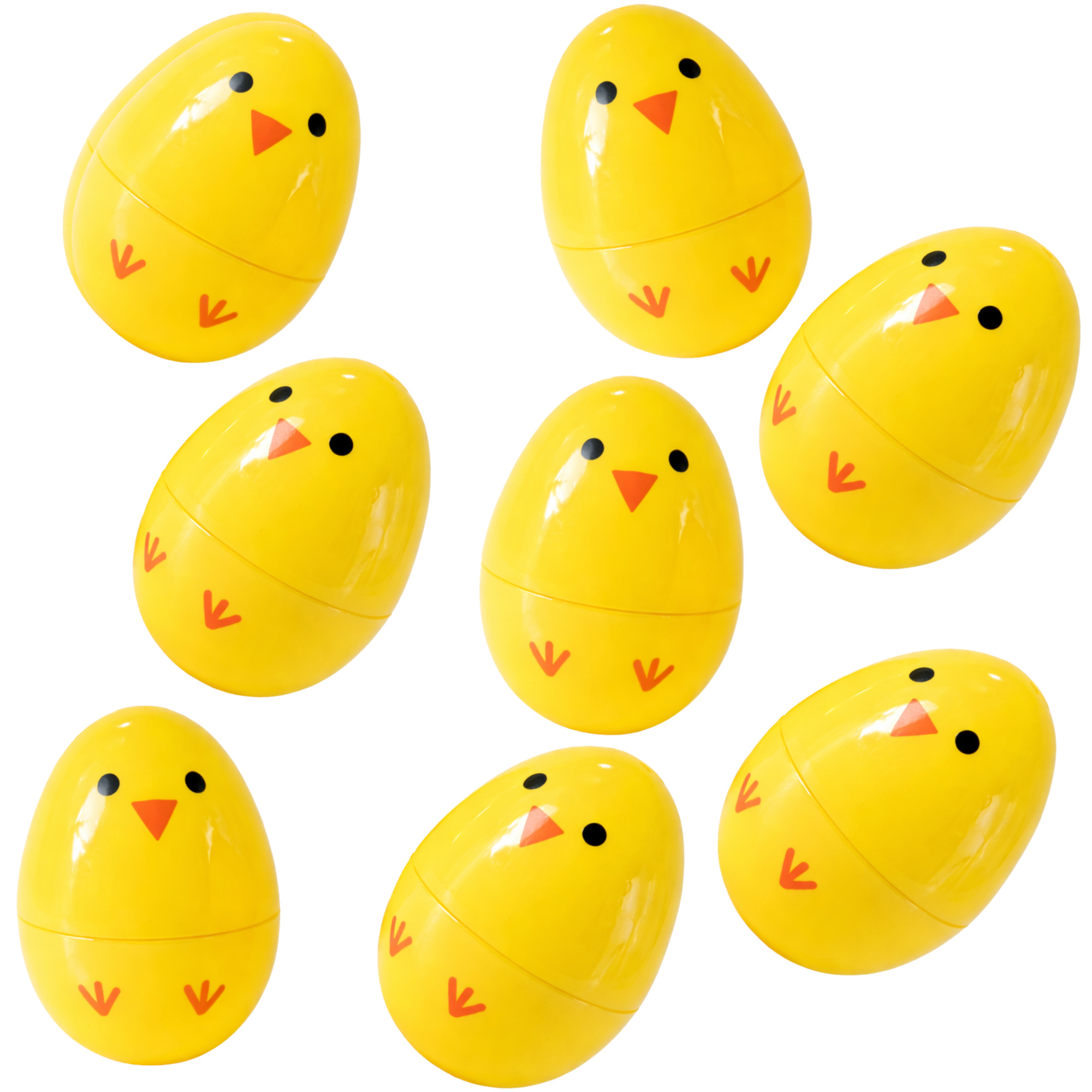 Pack of 8 Easter Chick Fillable Plastic Eggs 5.5cm - Discount Party ...