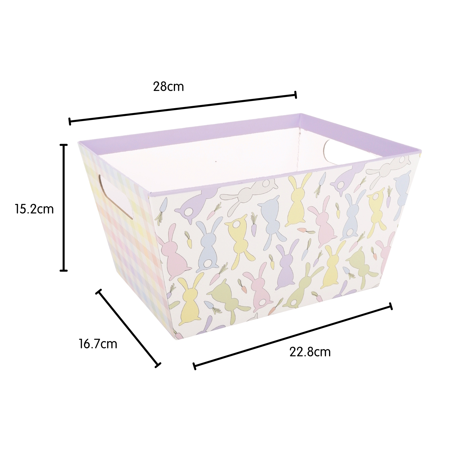 Colourful Bunny Cardboard Hamper Box | Easter Party Supplies | Occasion ...