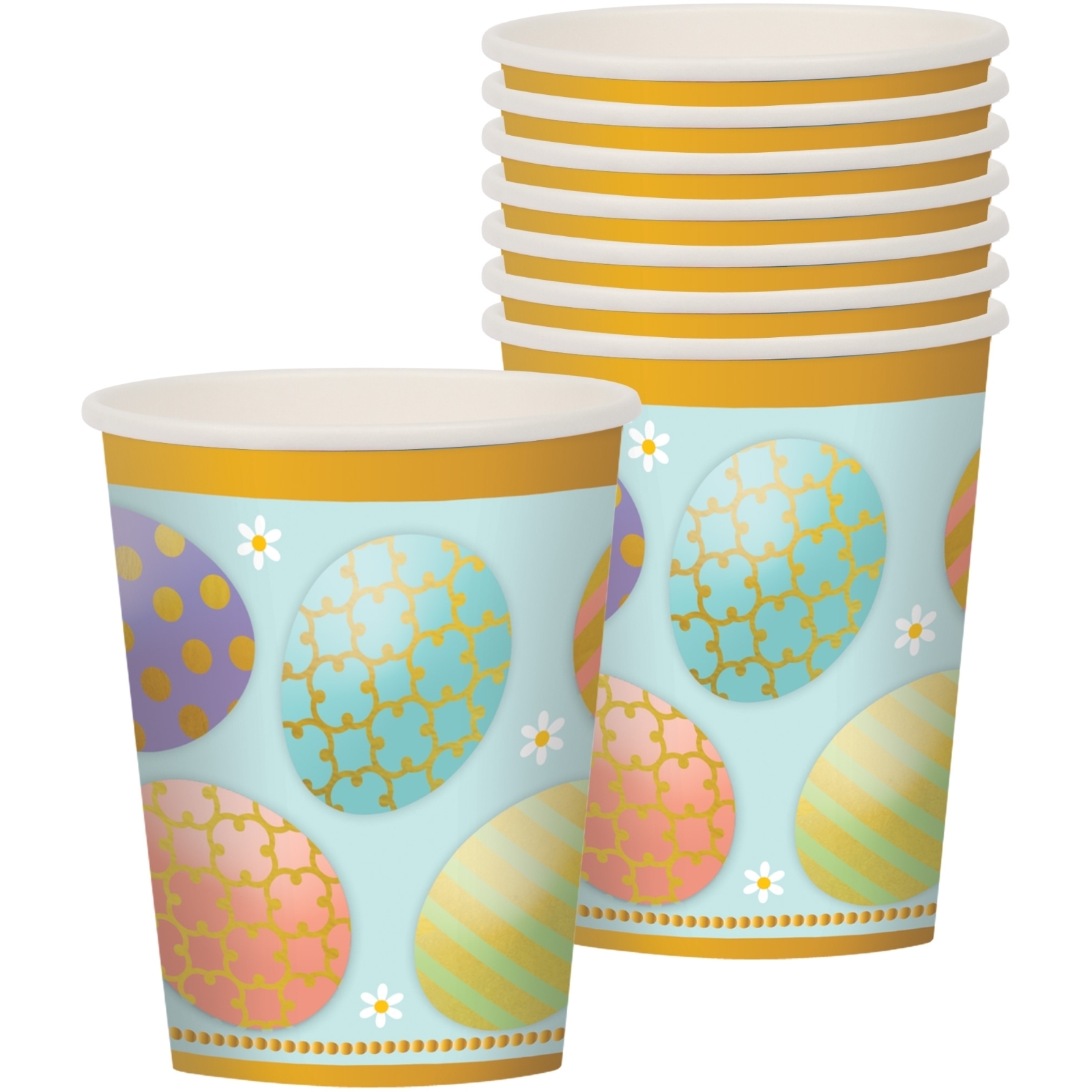 Golden Easter Paper Cups (Pack of 8) - Discount Party Supplies