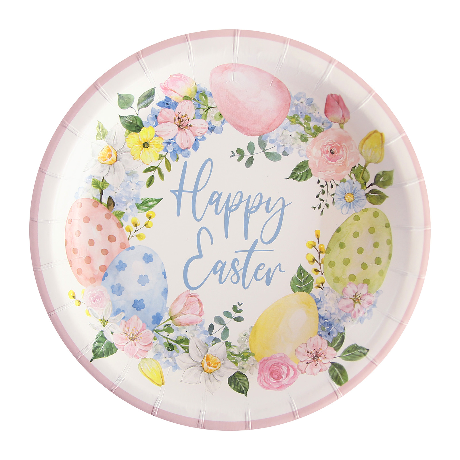 Heritage Floral Happy Easter Small Paper Plates (Pack of 12) - Discount ...