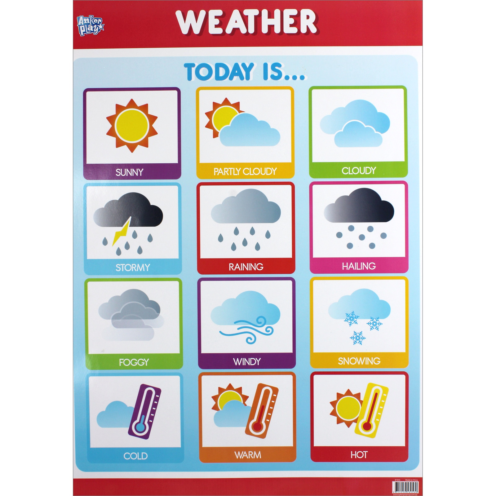 Today's Weather is Educational Poster - Discount Party Supplies