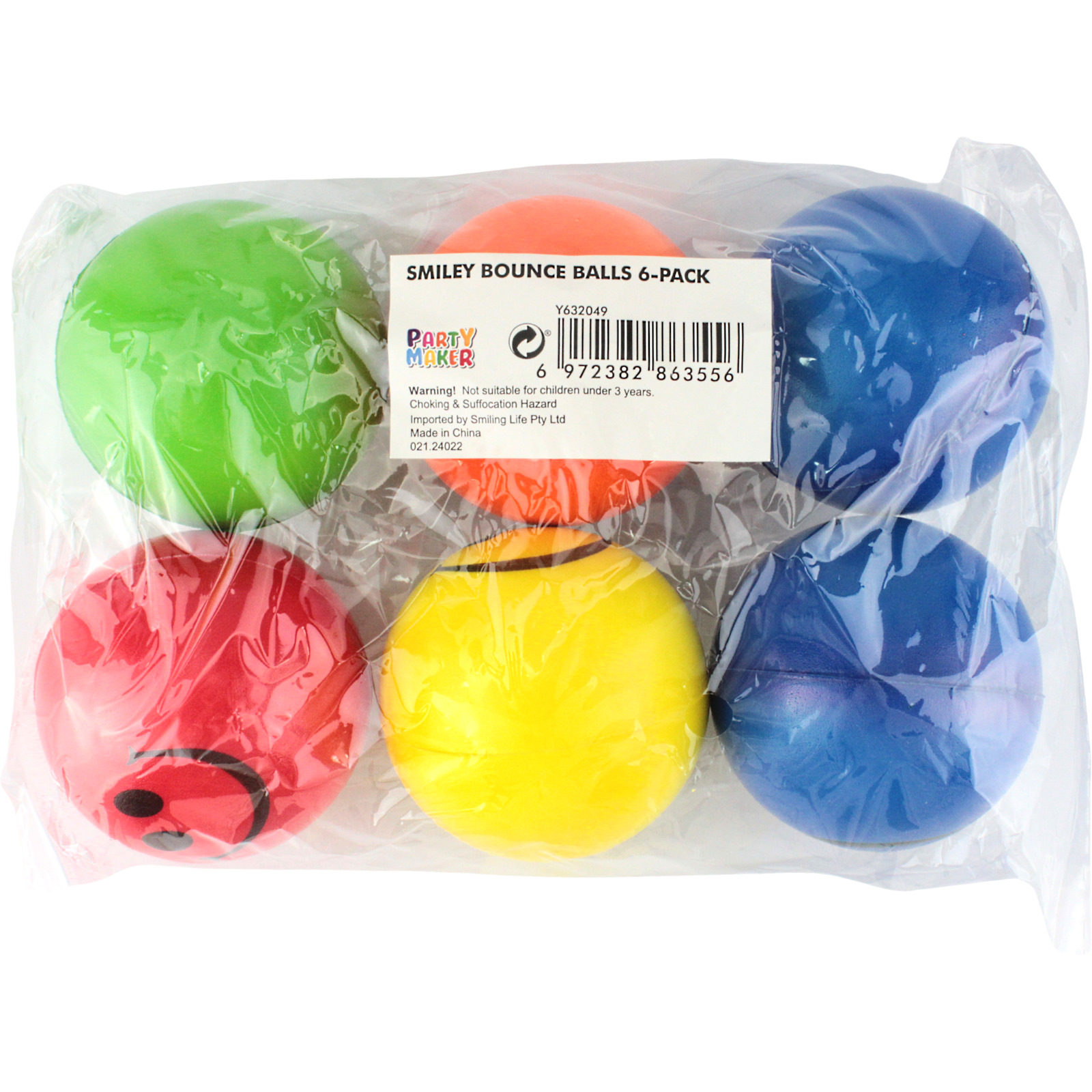 6Pcs Emoji Smile Face Stress Balls | Emoji | Boys and Girls Birthday ...