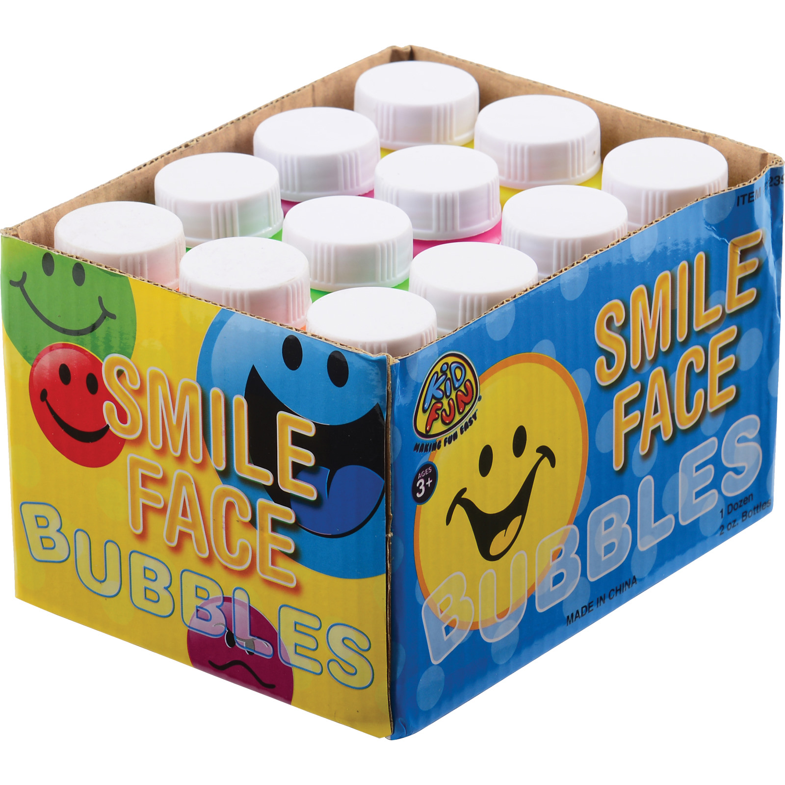 Smiley Face Bubble Bottles (Pack of 12) | Emoji Party Supplies | Boys ...