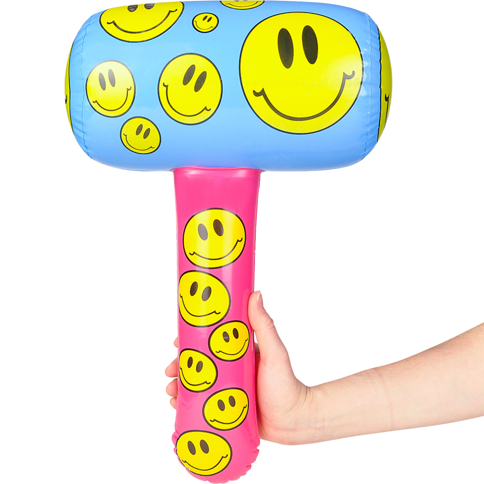 Inflatable Smiley Face Mallet (One Only) | Emoji Party Supplies | Boys ...