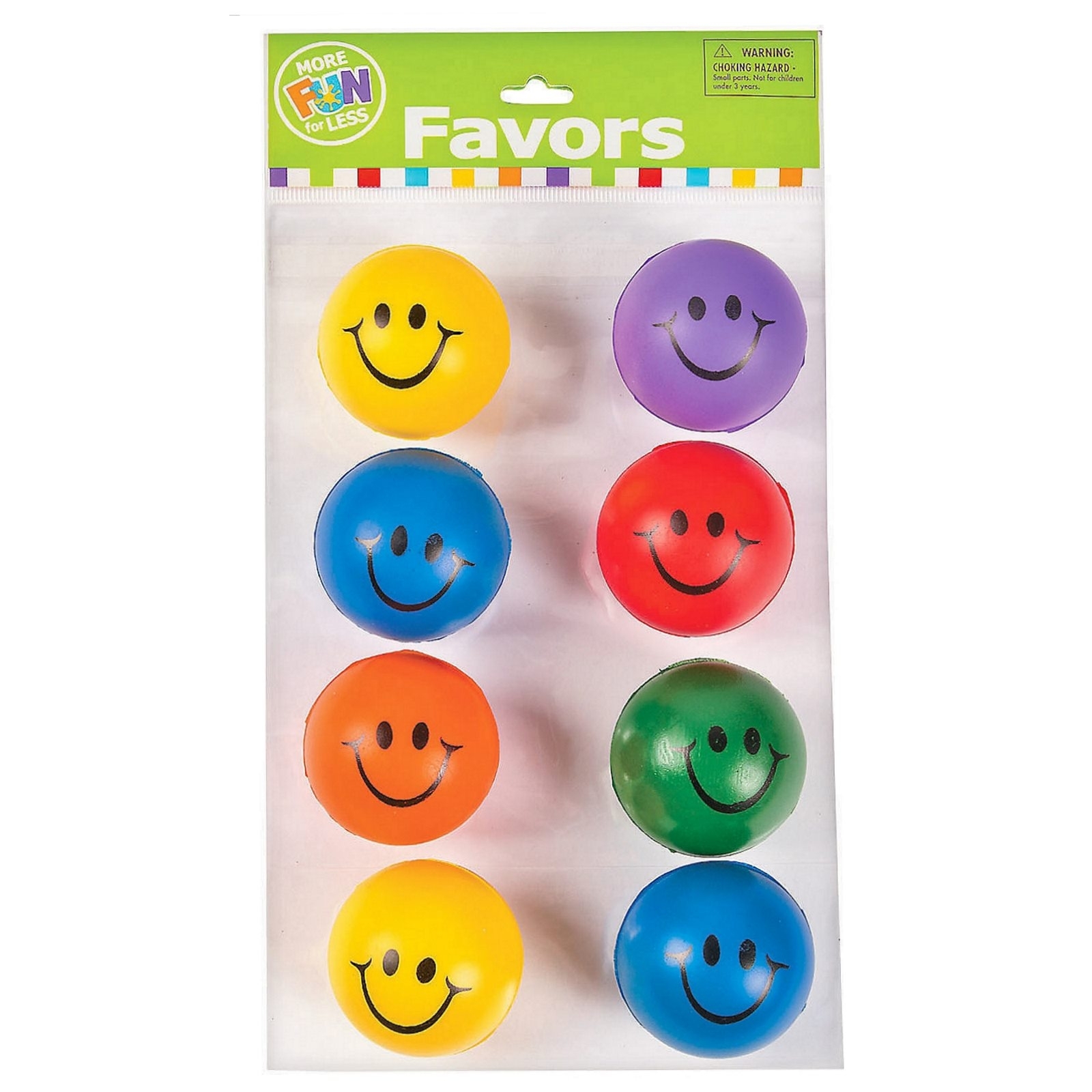 Coloured Smiley Face Squishy Balls (Pack of 8) | Emoji | Boys and Girls ...