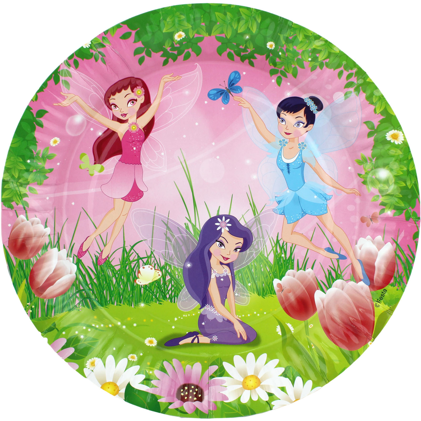 Garden Fairy Friends Large Paper Plates (Pack of 6) - Discount Party ...