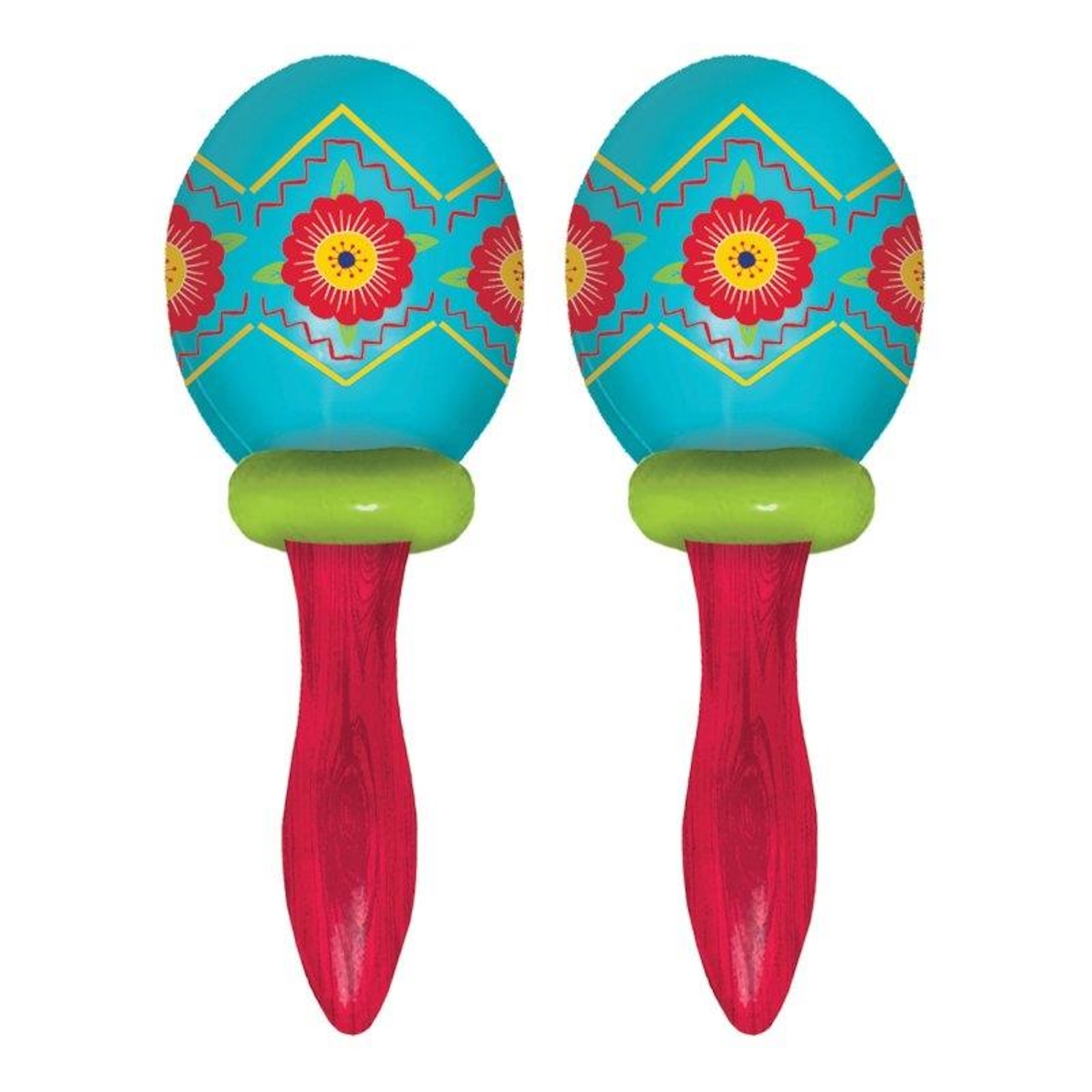 Fiesta Plastic Maracas - Blue (1 Pair) - Discount Party Supplies