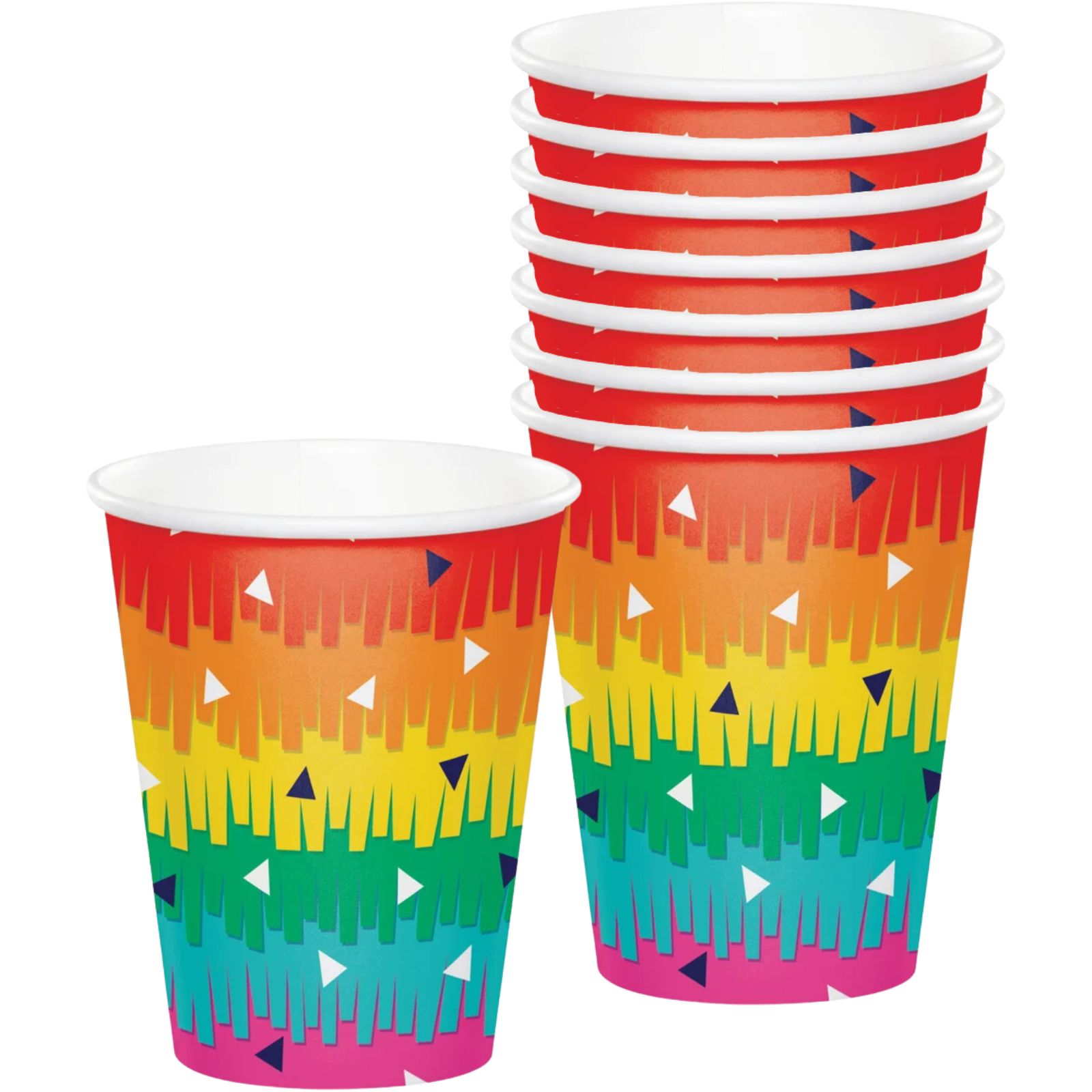 Fiesta Fun Paper Cups (Pack of 8) - Discount Party Supplies