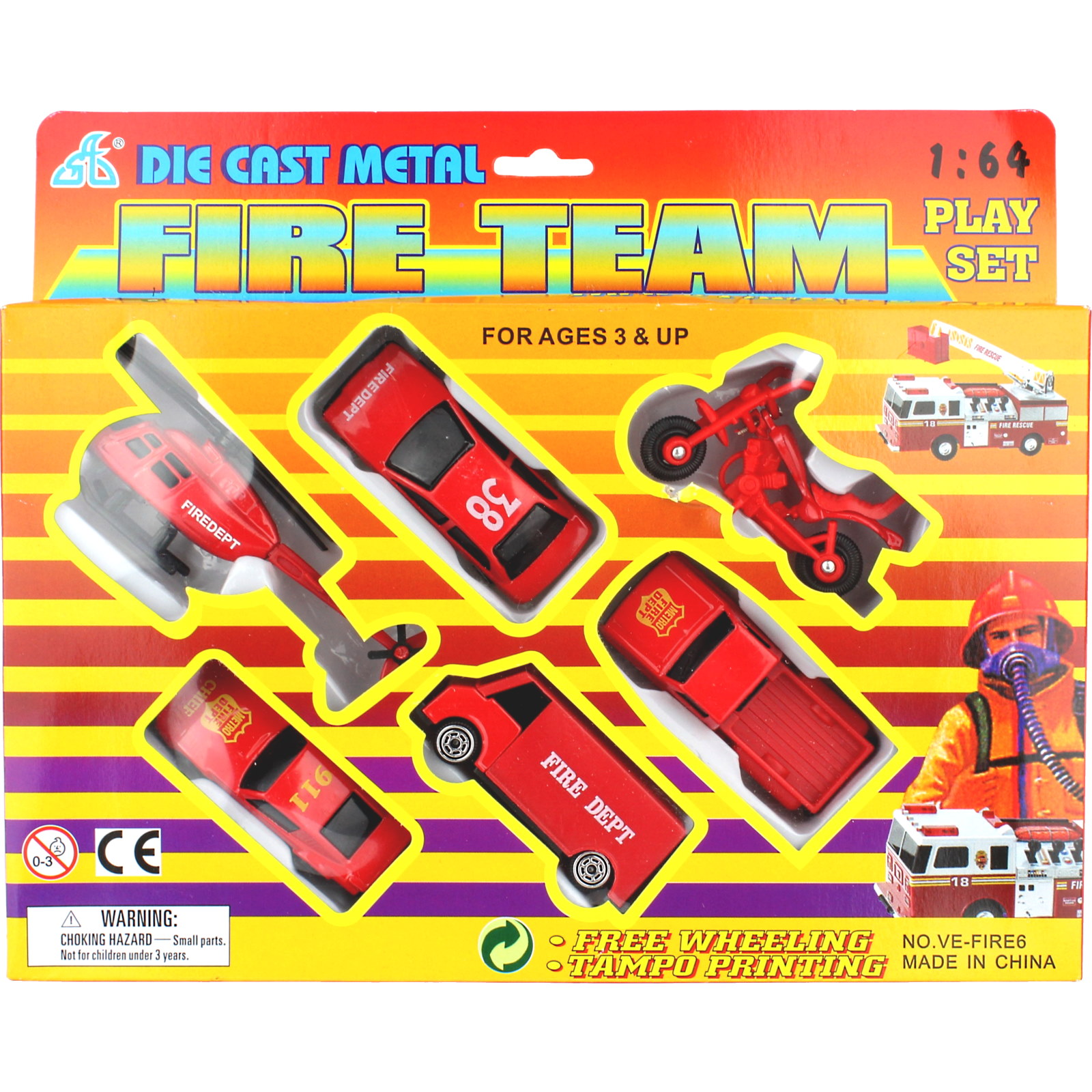 Fire Team Vehicle Playset (Pack of 6) - Discount Party Supplies