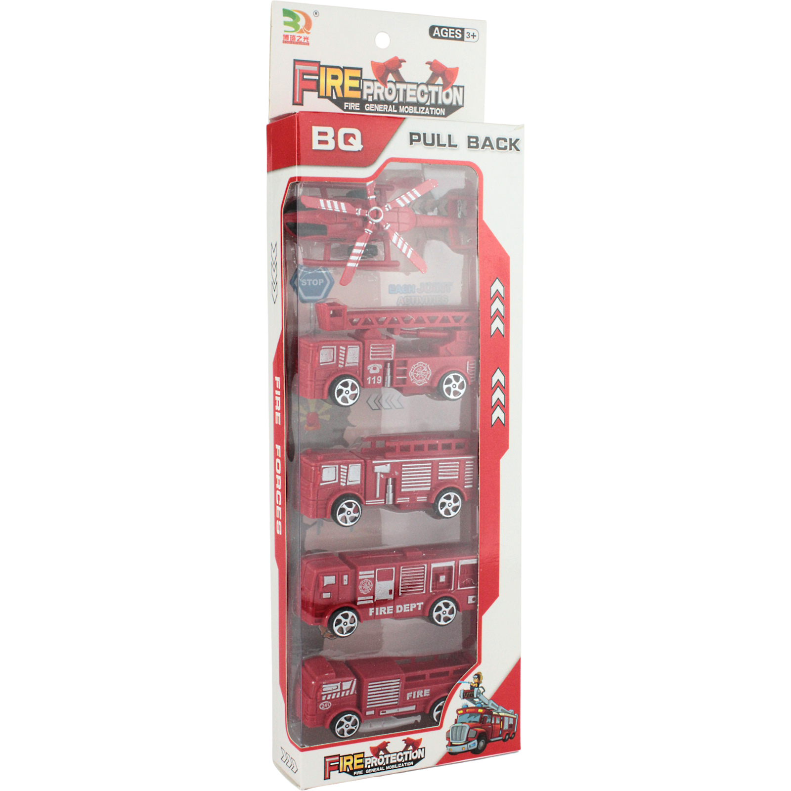 Fire Pull Back Vehicles (Pack of 5) | Fire Engine | Boys Birthday Party ...