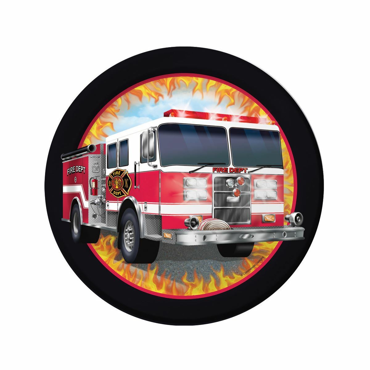 Fire Watch Small Paper Plates (Pack of 8) - Discount Party Supplies