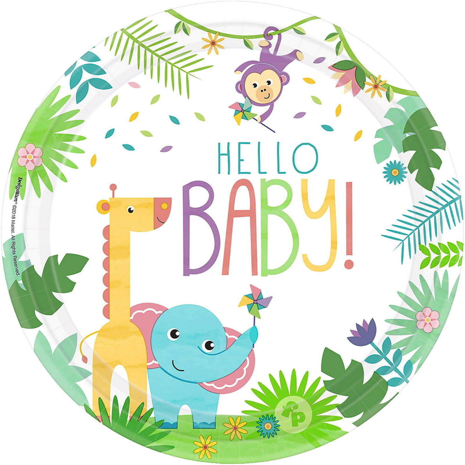 Fisher Price Hello Baby Large Paper Plates (Pack of 8) - Discount Party ...