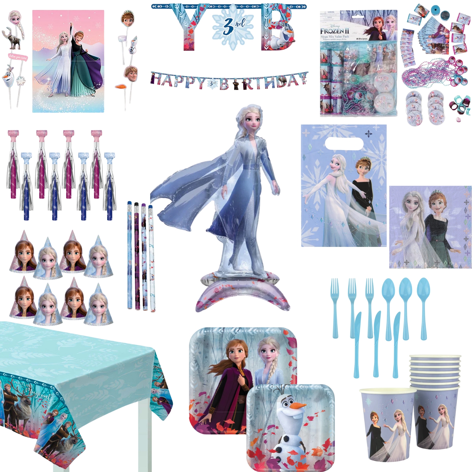 Frozen Mega Party Set for 8 Guests - Discount Party Supplies