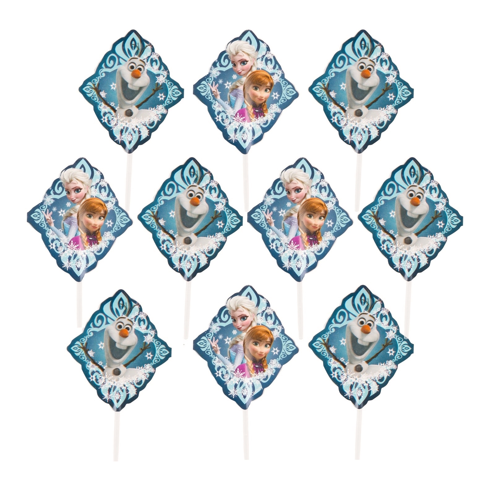 Frozen Cupcake Picks Fun Pix (Pack of 24) - Discount Party Supplies