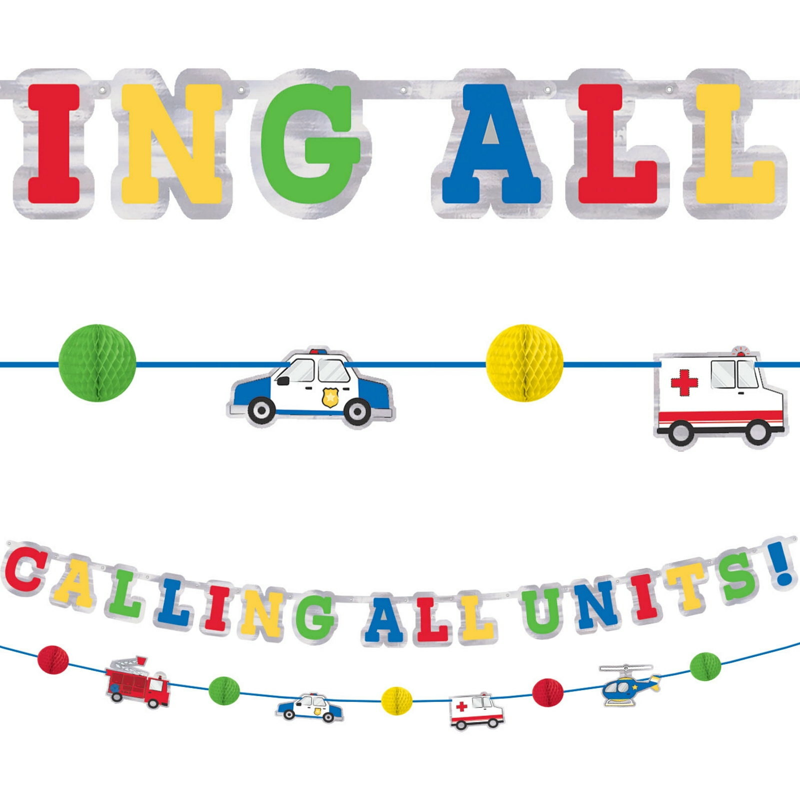 First Responders Banner Kit - Discount Party Supplies