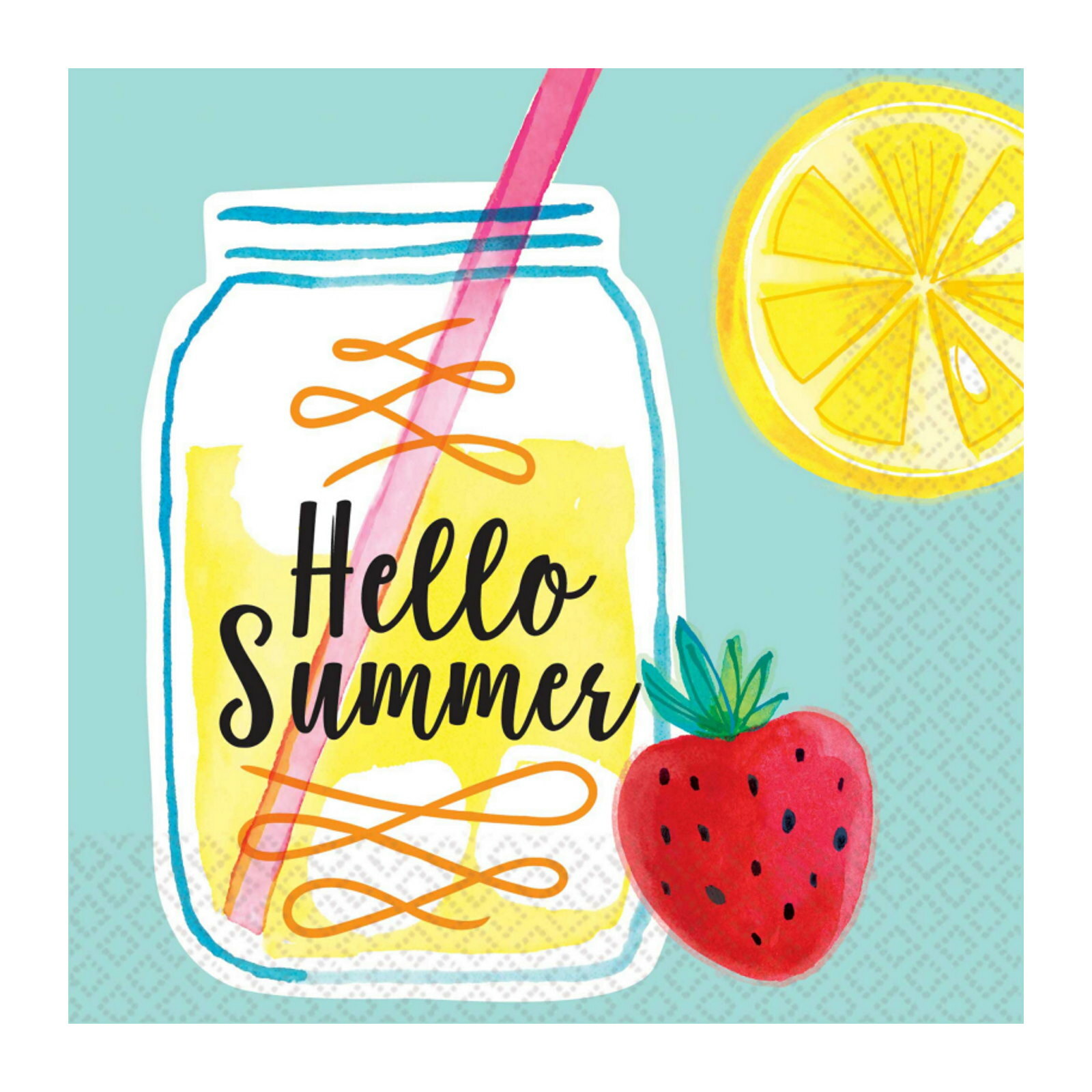 Hello Summer Lemonade Small Napkins / Serviettes (Pack of 16 ...