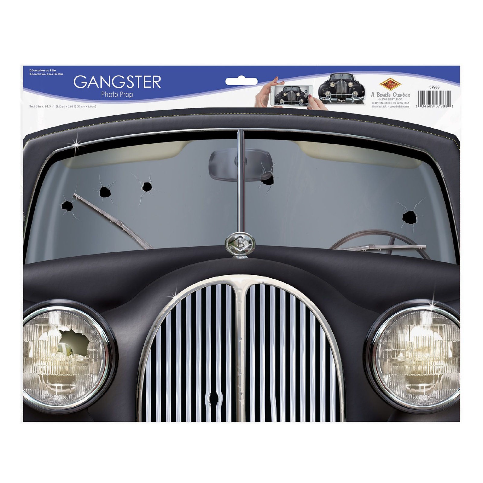 Gangster Car Photo Prop | 20's Gatsby & Gangster Party Supplies ...