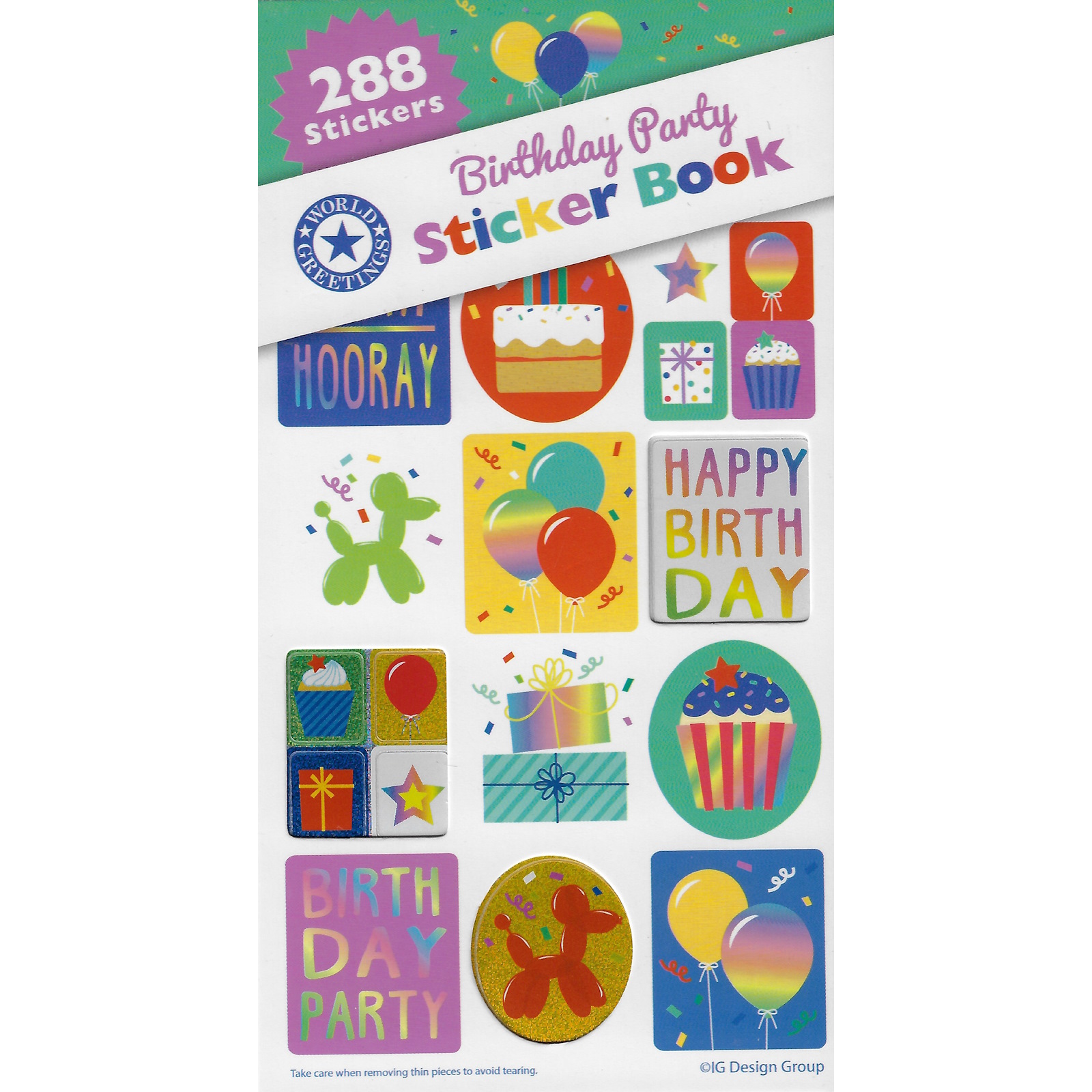 Birthday Party Sticker Book (12 Sheets) | Discount Party Supplies ...