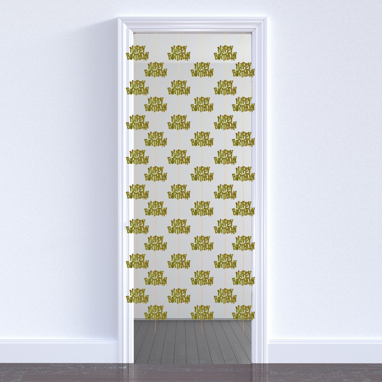 Glitz Gold Happy Birthday String Decorations (Pack of 6) - Discount ...