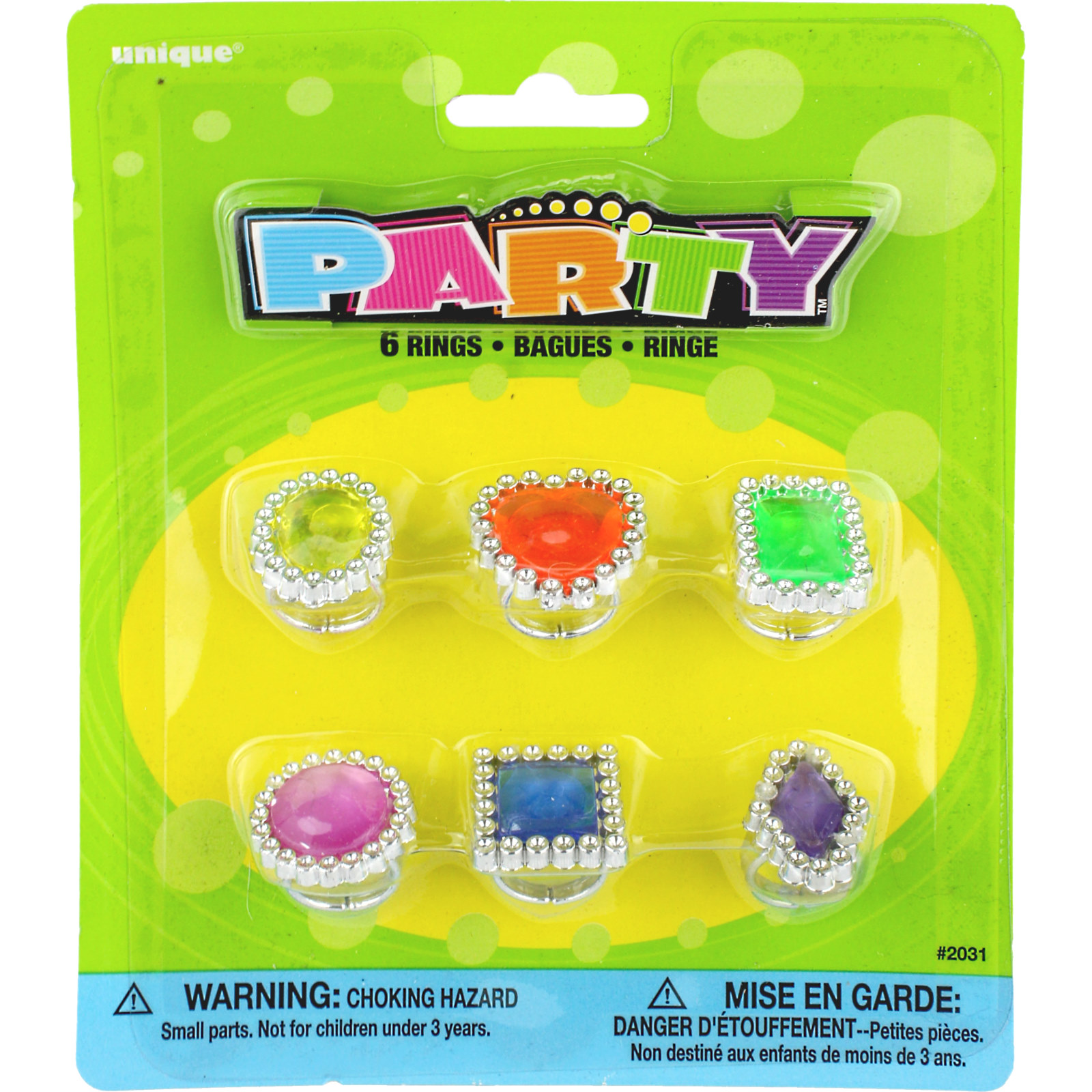 Plastic Gem Rings (Pack of 6) | Discount Party Supplies - Discount ...