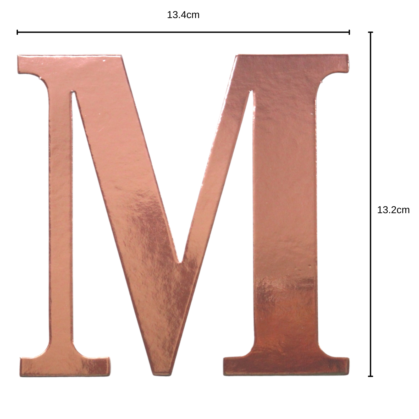 Rose Gold Cardboard Letter M (Pack of 2) - Discount Party Supplies
