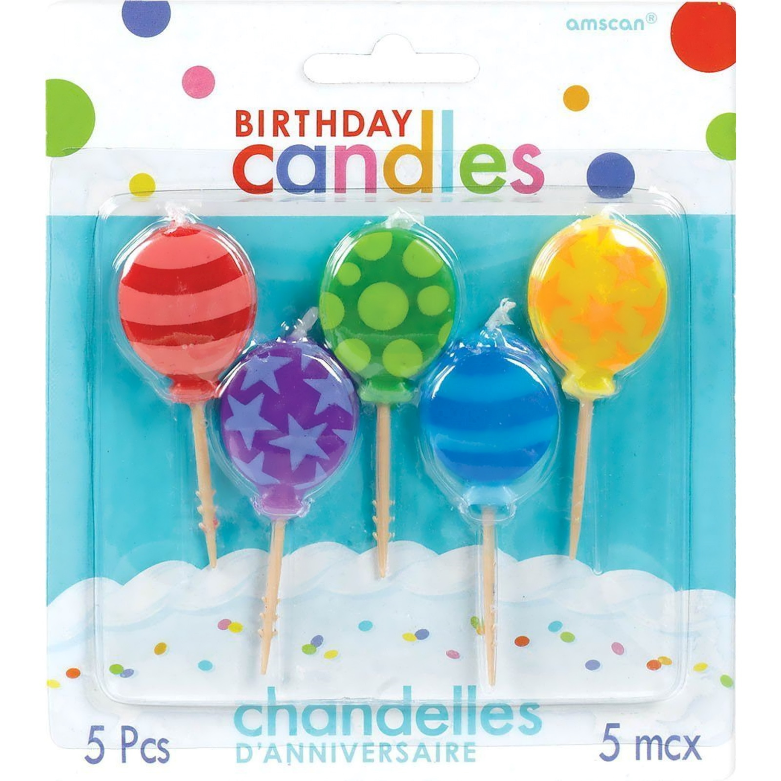 Balloon Candles (Set of 5) - Discount Party Supplies