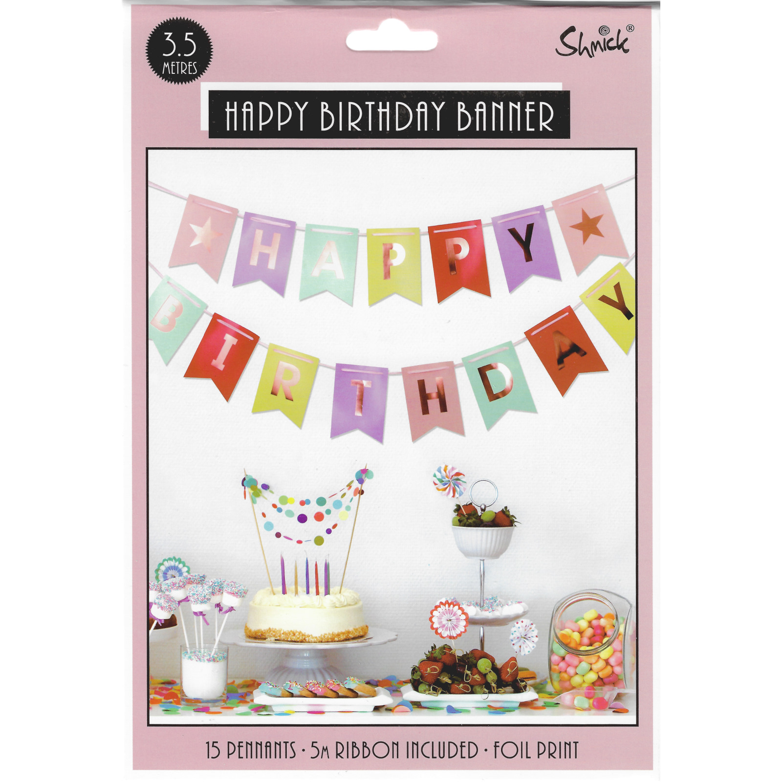 Multicolour Happy Birthday Pennant Banner | Discount Party Supplies ...
