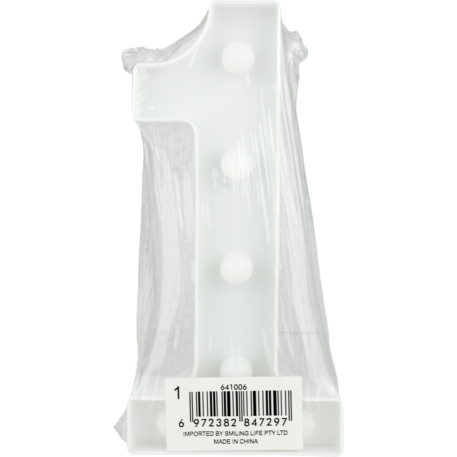 LED Light Up Number 1 White | Lighting | Party Food and Decor Supplies ...