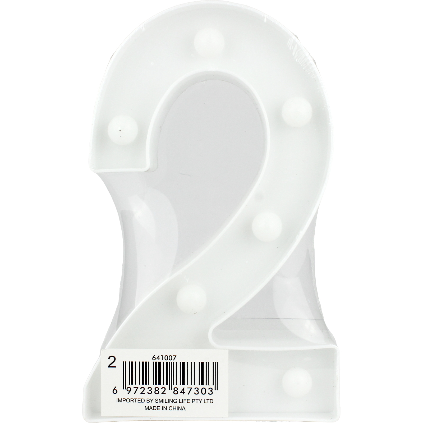 LED Light Up Number 2 White | Lighting | Party Food and Decor Supplies ...