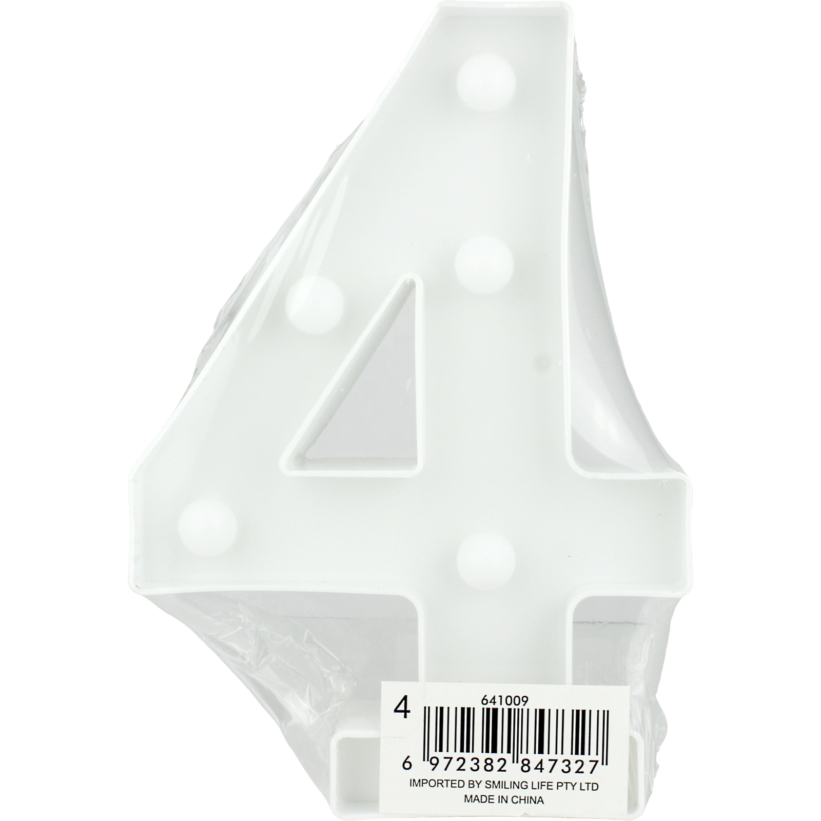 LED Light Up Number 4 White | Lighting | Party Food and Decor Supplies ...