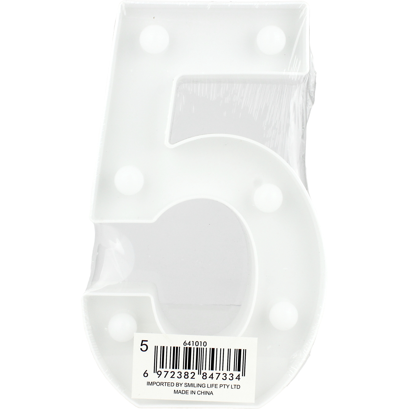 LED Light Up Number 5 White | Lighting | Party Food and Decor Supplies ...
