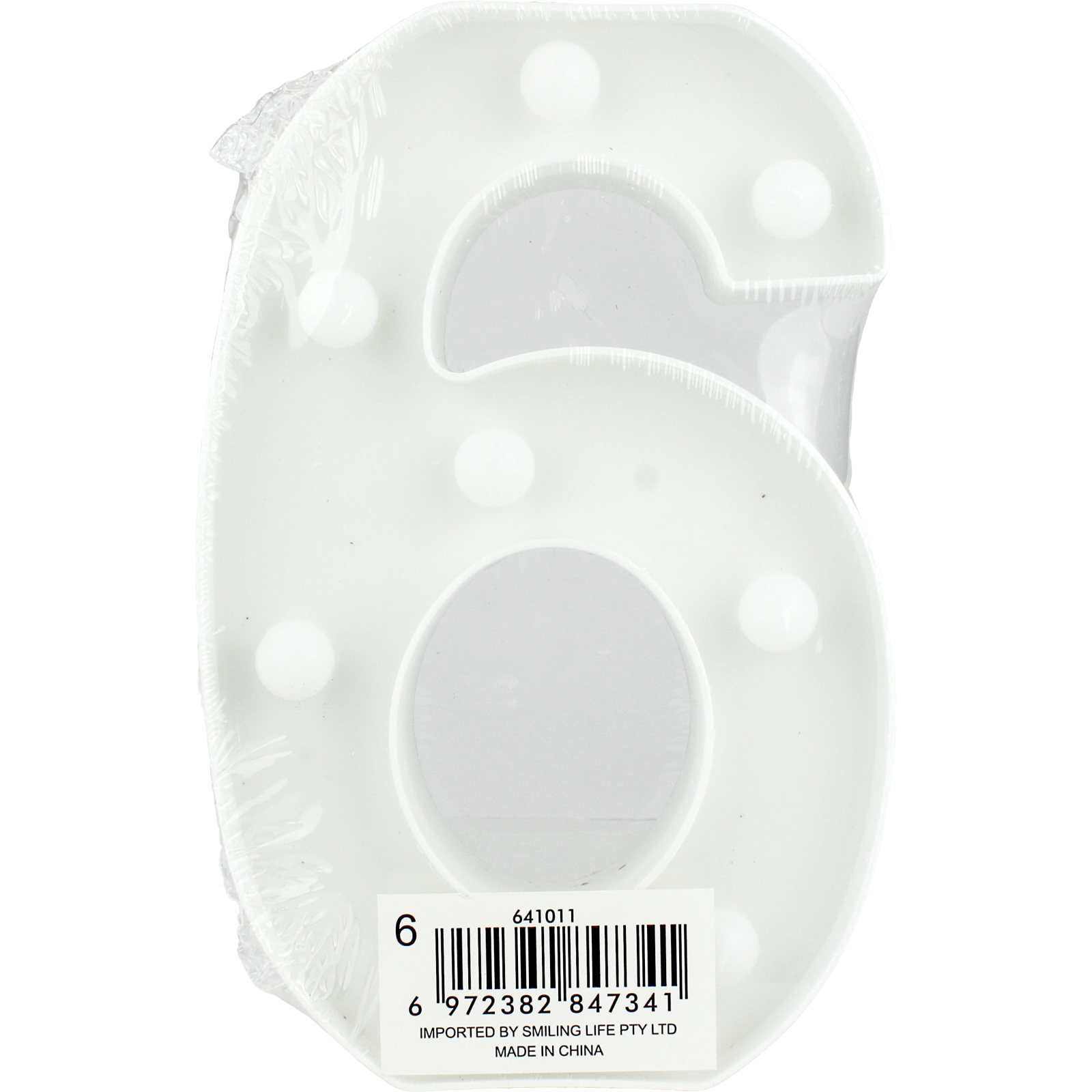 LED Light Up Number 6 White | Lighting | Party Food and Decor Supplies ...