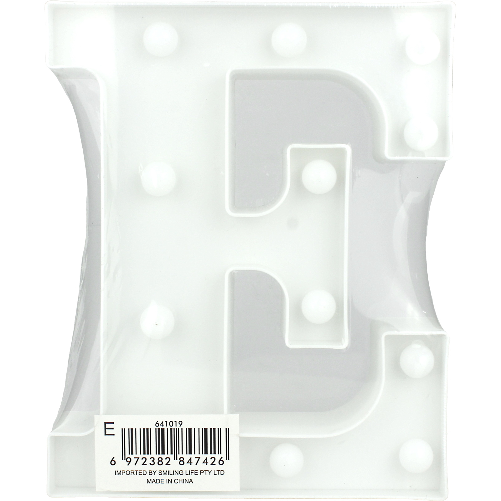 LED Light Up Letter E White | Lighting Party Supplies | Party Food and ...