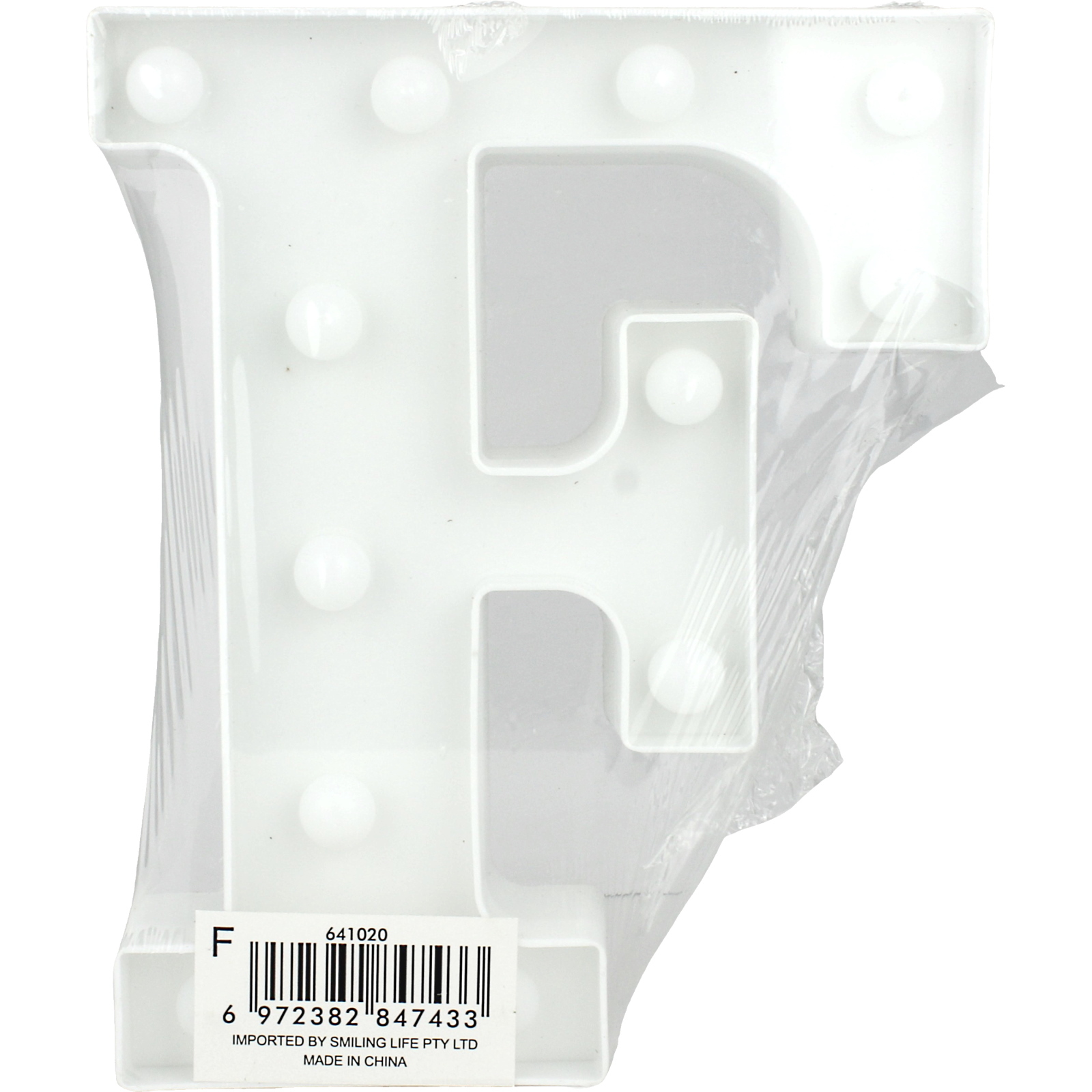 LED Light Up Letter F White | Lighting | Party Food and Decor Supplies ...