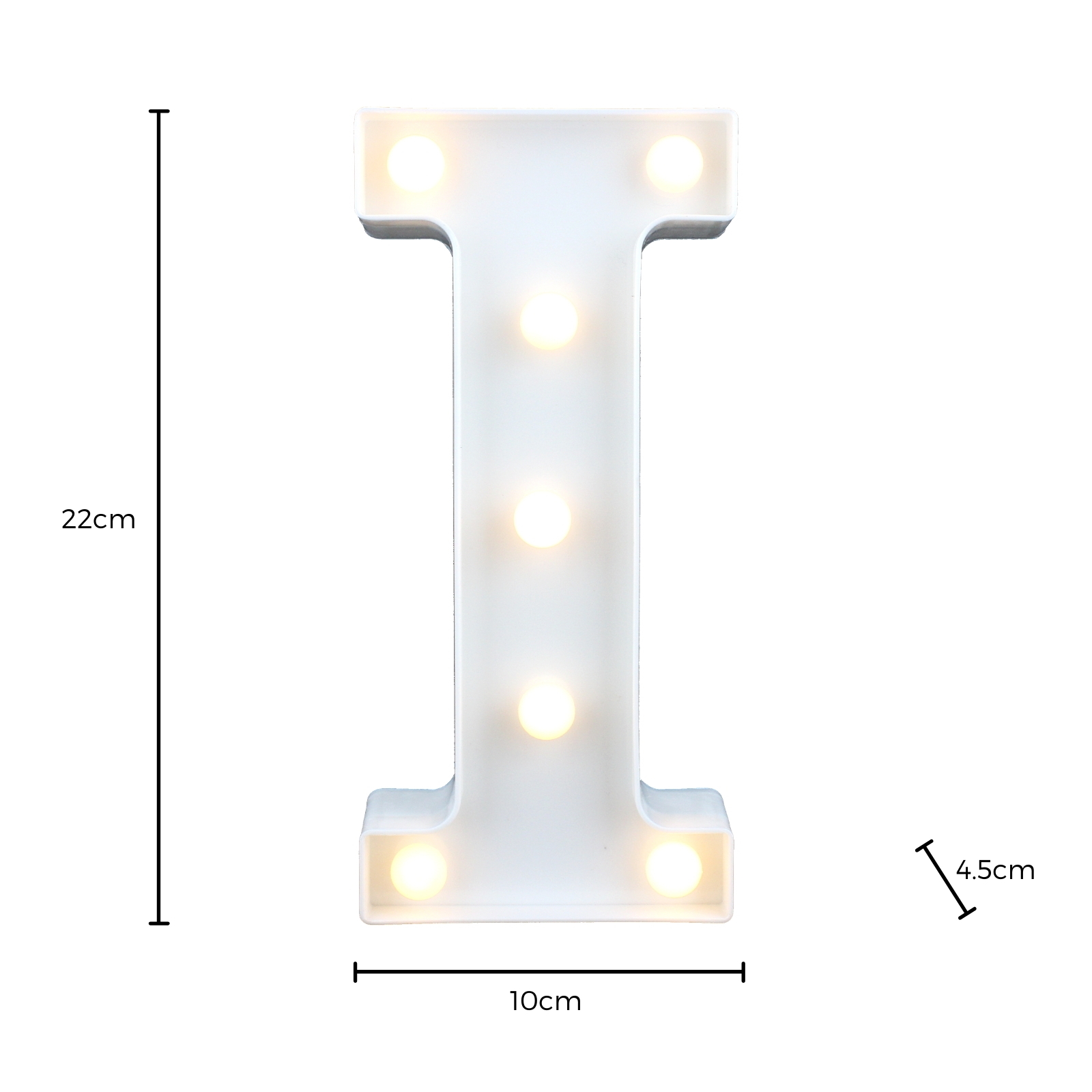 LED Light Up Letter I White | Lighting | Party Food and Decor Supplies ...