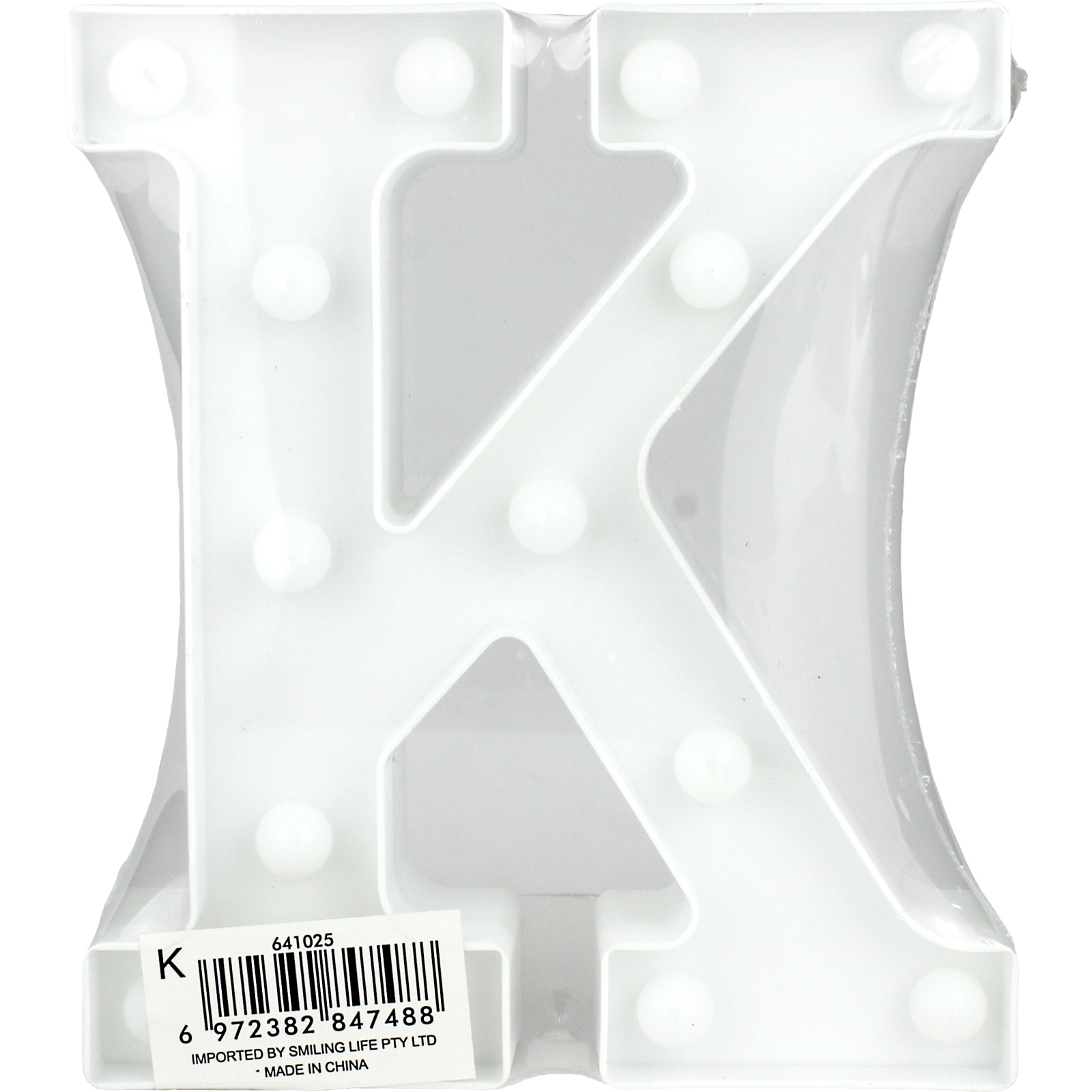 LED Light Up Letter K White | Lighting | Party Food and Decor Supplies ...