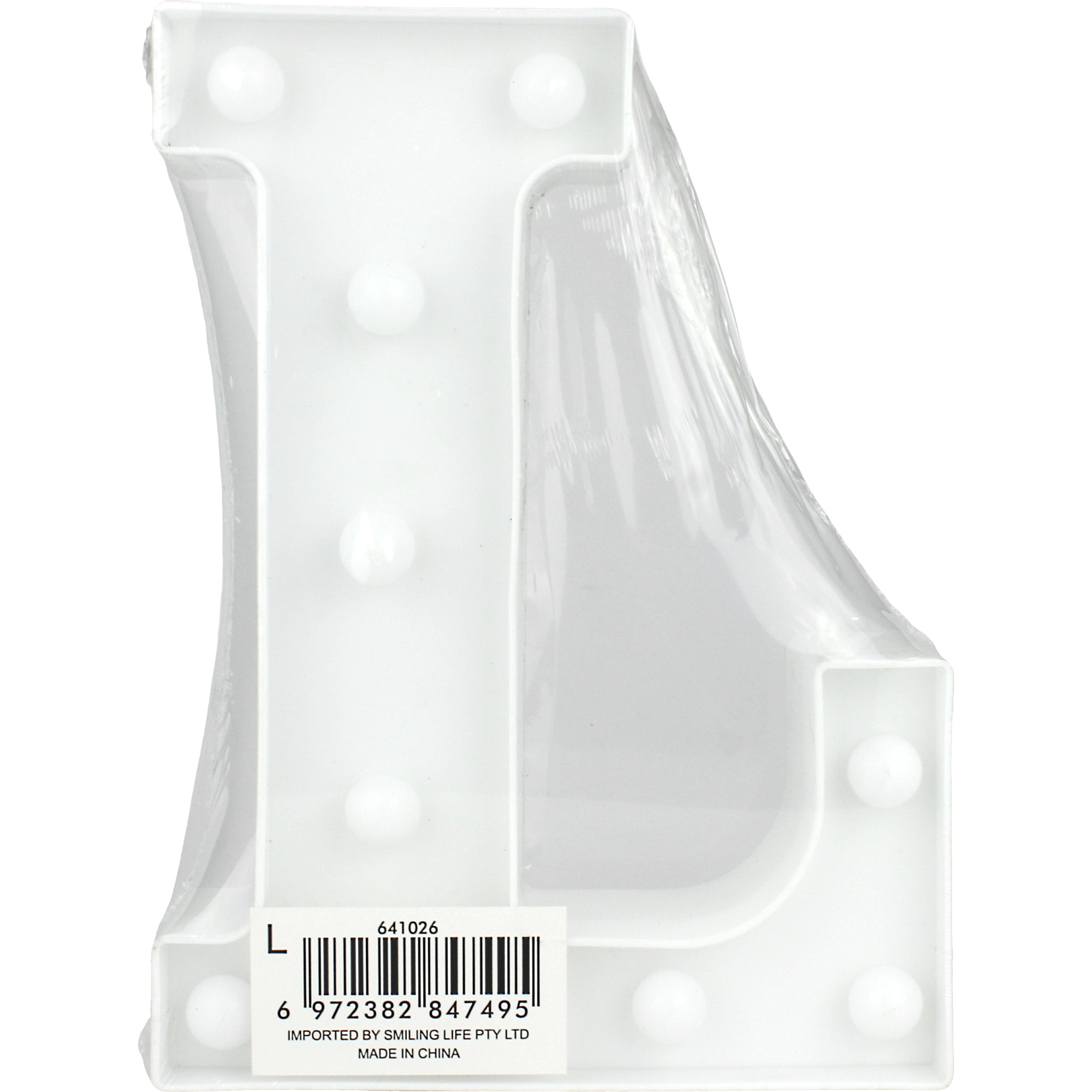 LED Light Up Letter L White | Lighting | Party Food and Decor Supplies ...