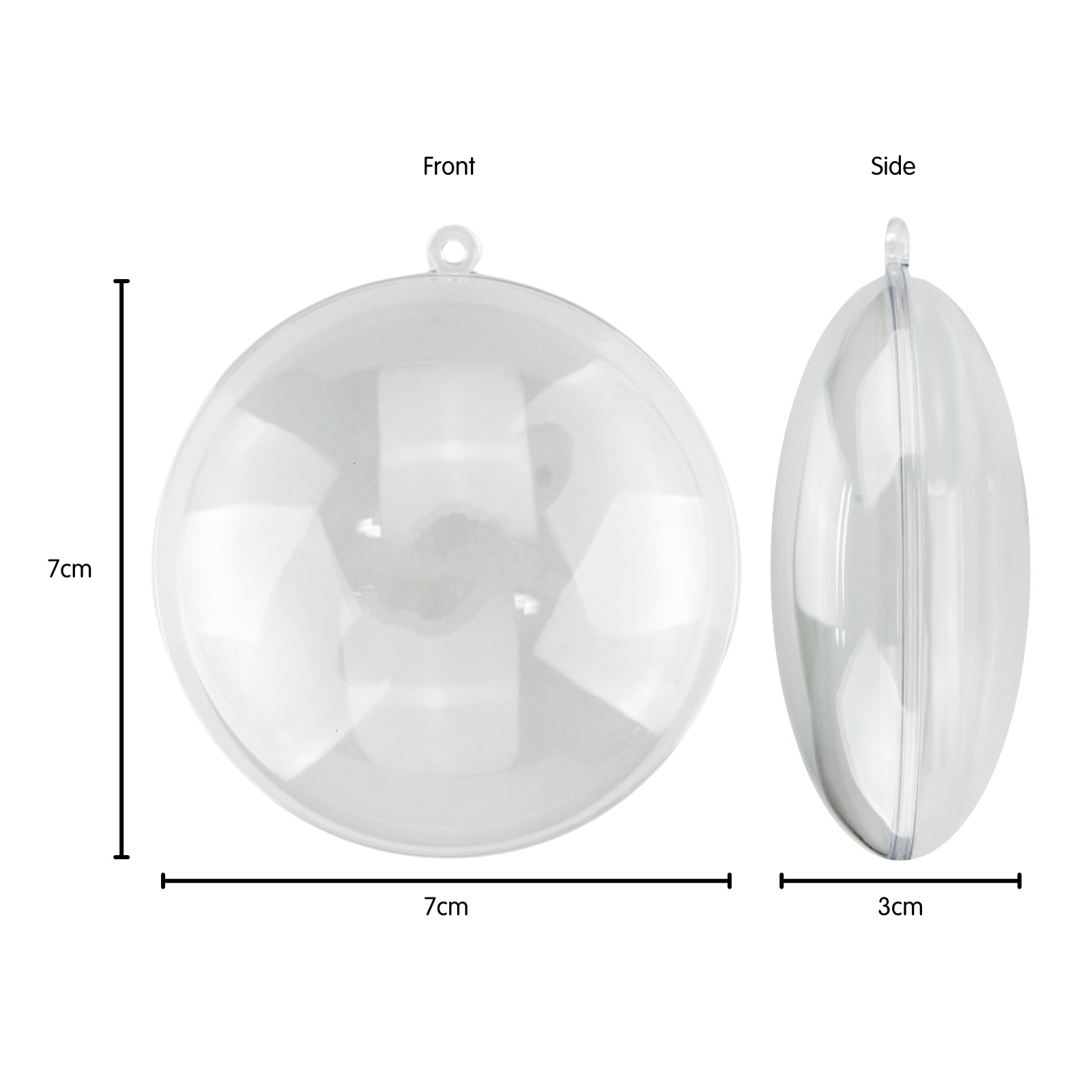 Clear Plastic Fillable Disc 7cm | Discount Party Supplies - Discount ...