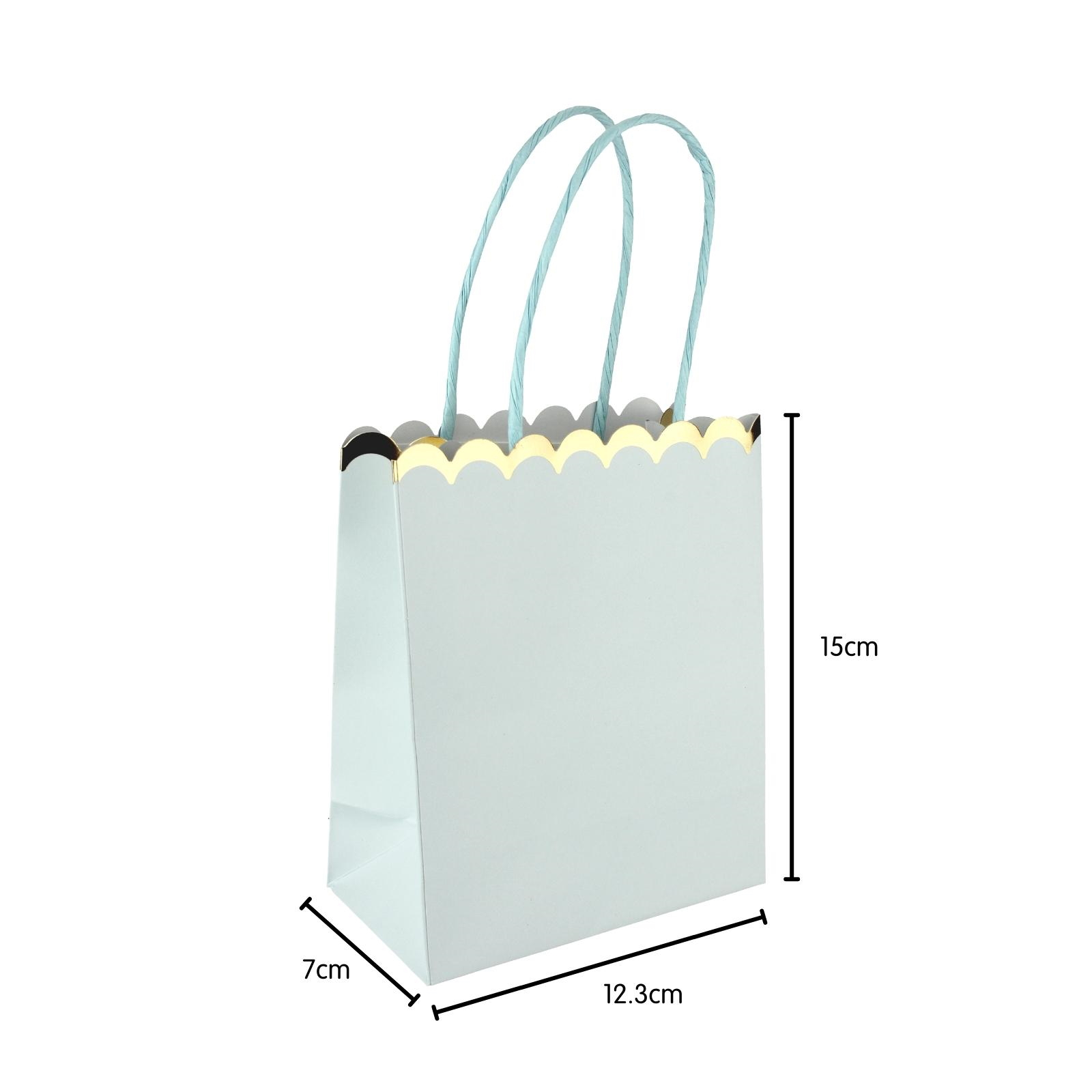 Pastel & Gold Scalloped Paper Gift Bags (Pack of 5) | Pastel Coloured ...