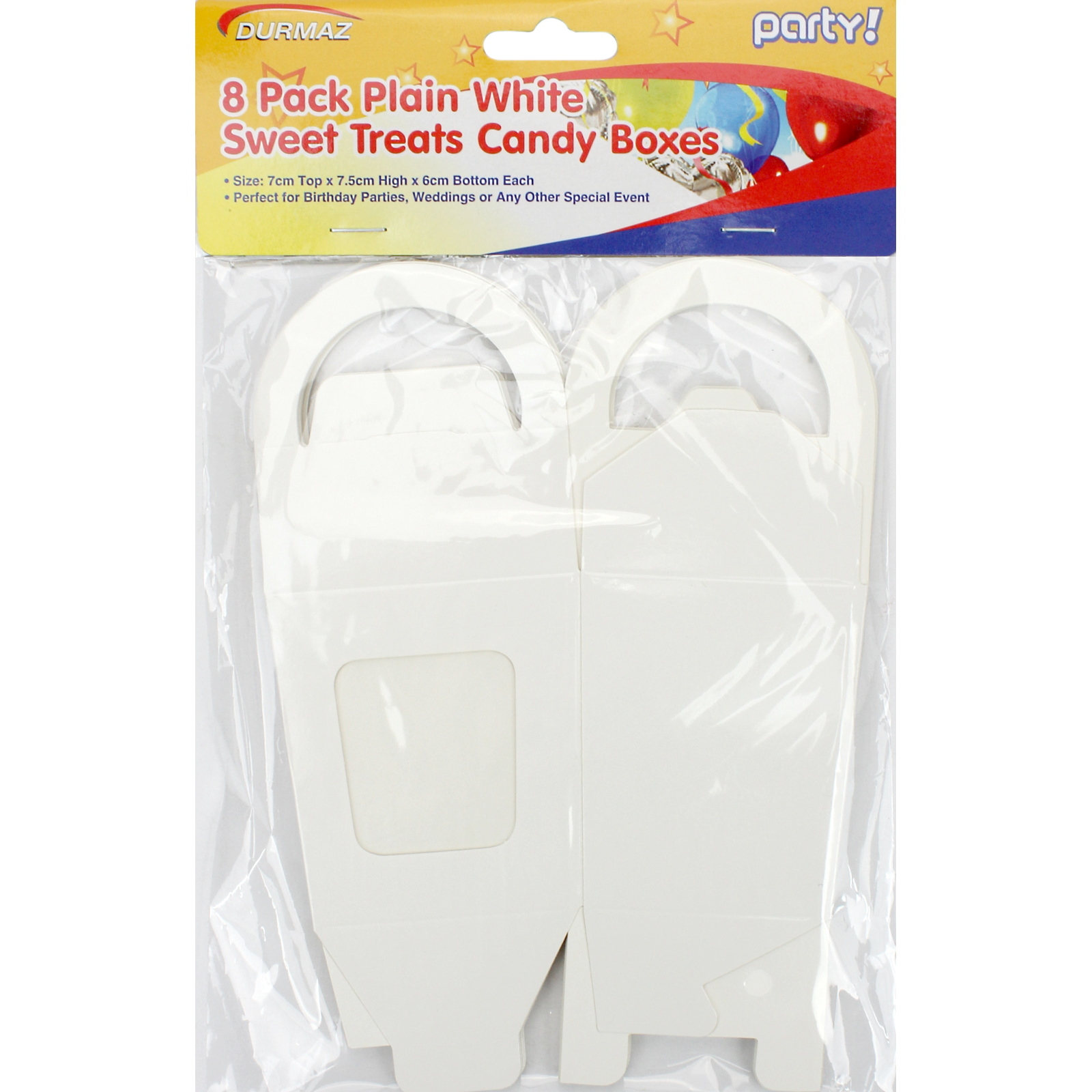 Mini White Candy Boxes with Window (Pack of 8) | Discount Party ...