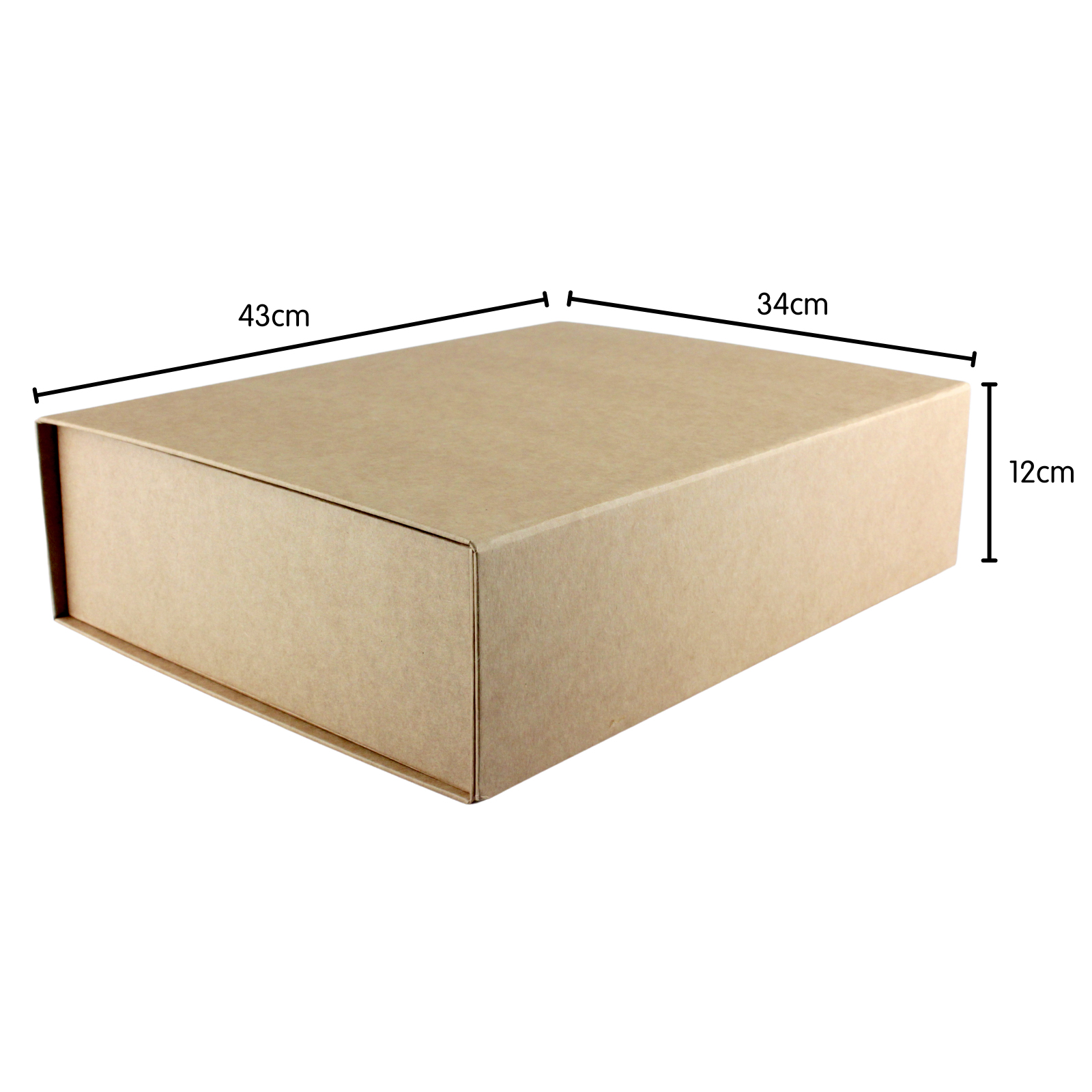 Brown Kraft Magnetic Gift Box 43cm x 34cm | Kraft Paper Party Supplies ...