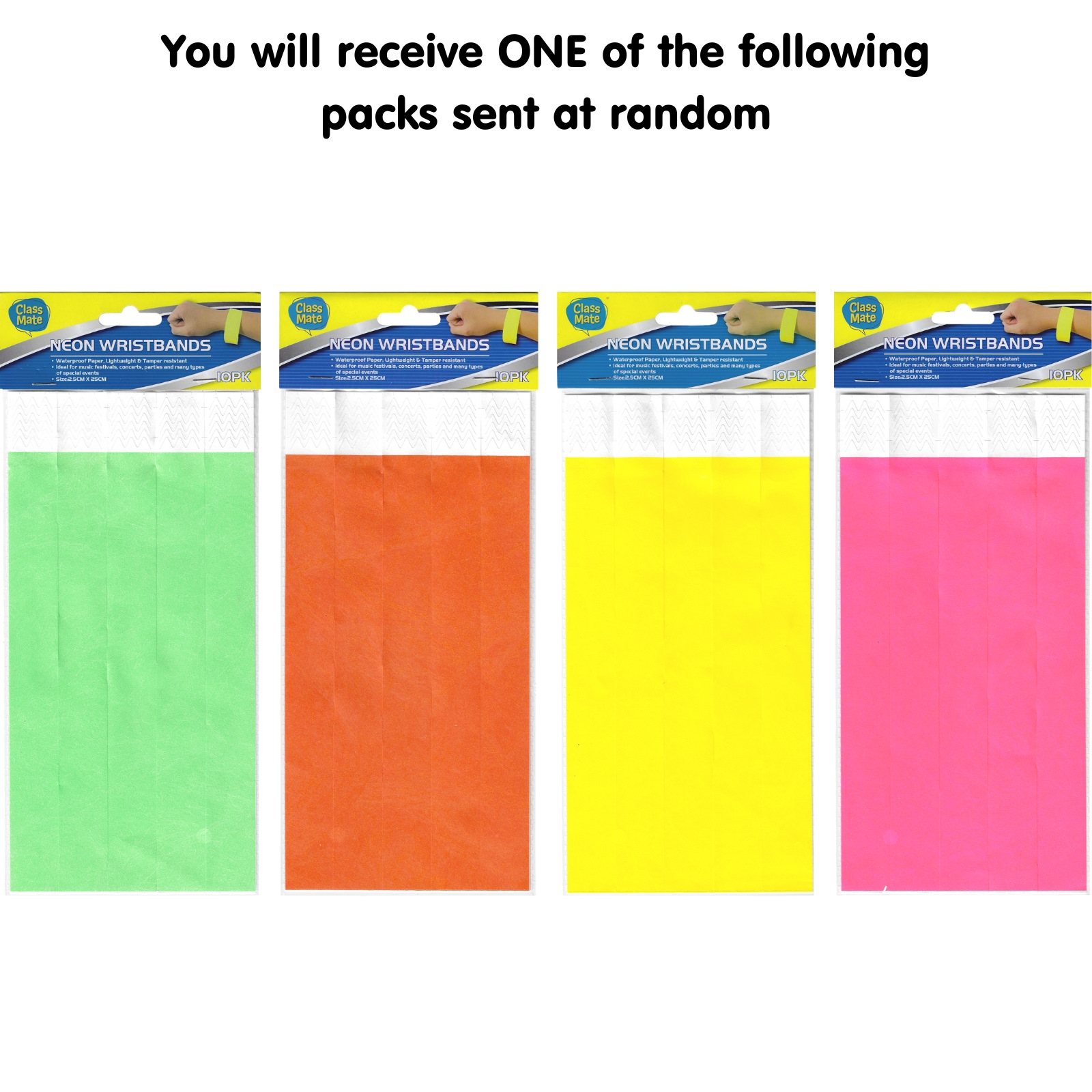 Coloured Wristbands (Packs of 10) | Discount Party Supplies - Discount ...