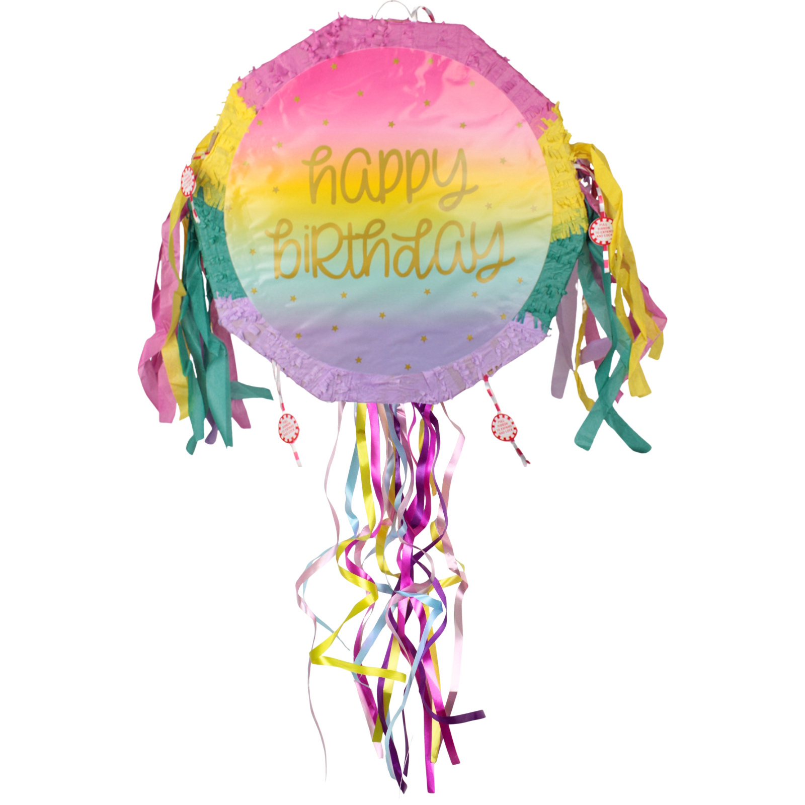 Happy Birthday Pull String Pinata - Discount Party Supplies