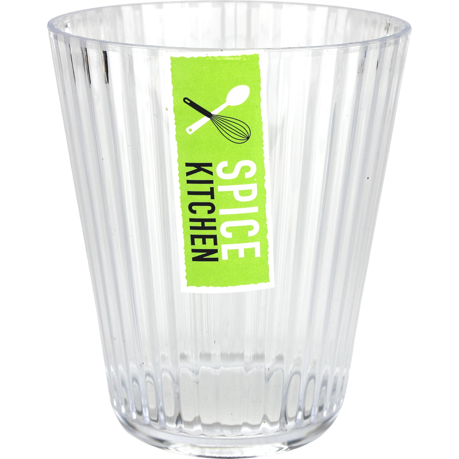 Clear Plastic Ribbed Tumbler Cup 350ml - Discount Party Supplies